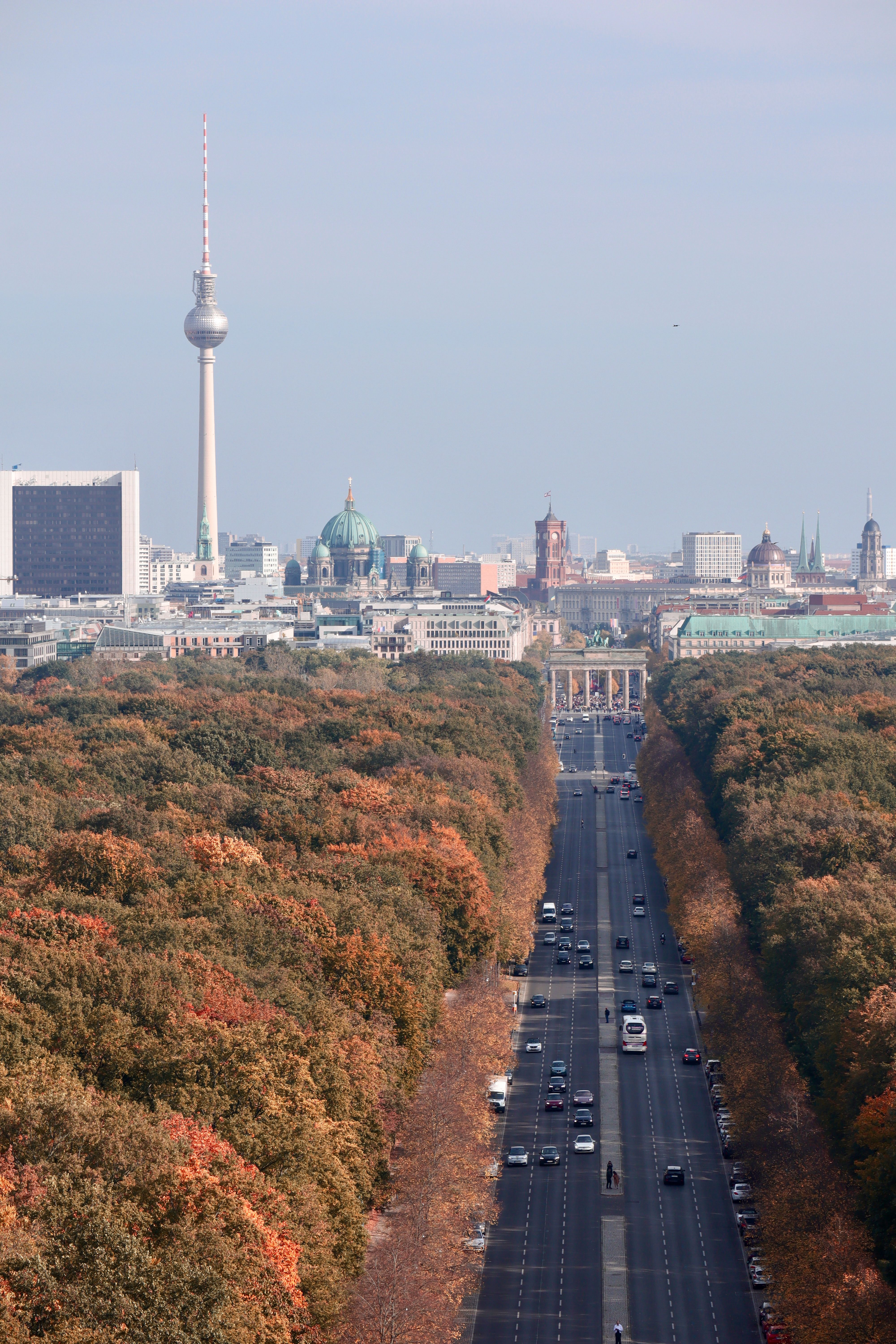 Aerial View of Berlin Skyline in Autumn · Free Stock Photo