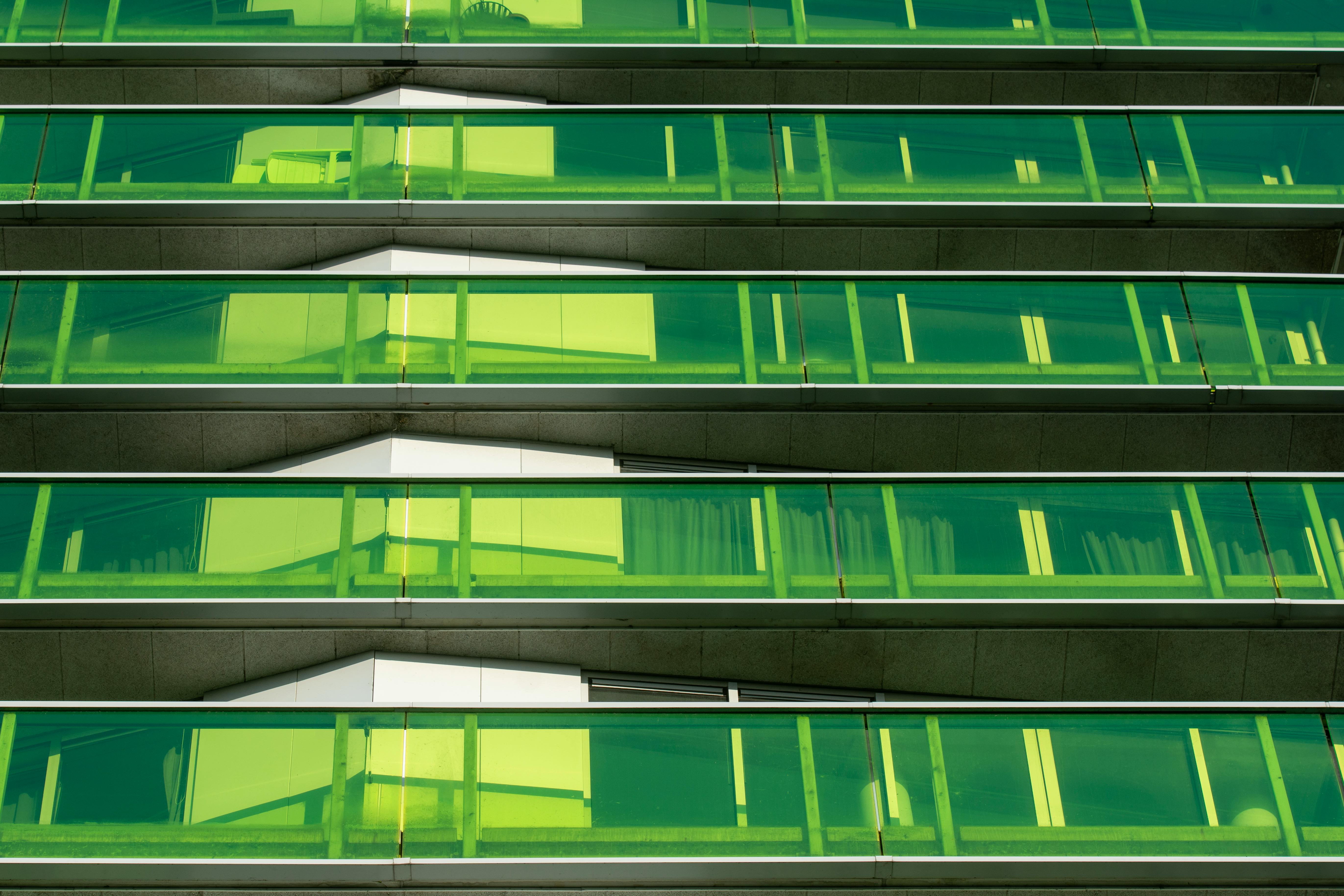 Modern Green Glass Building Facade Architecture · Free Stock Photo