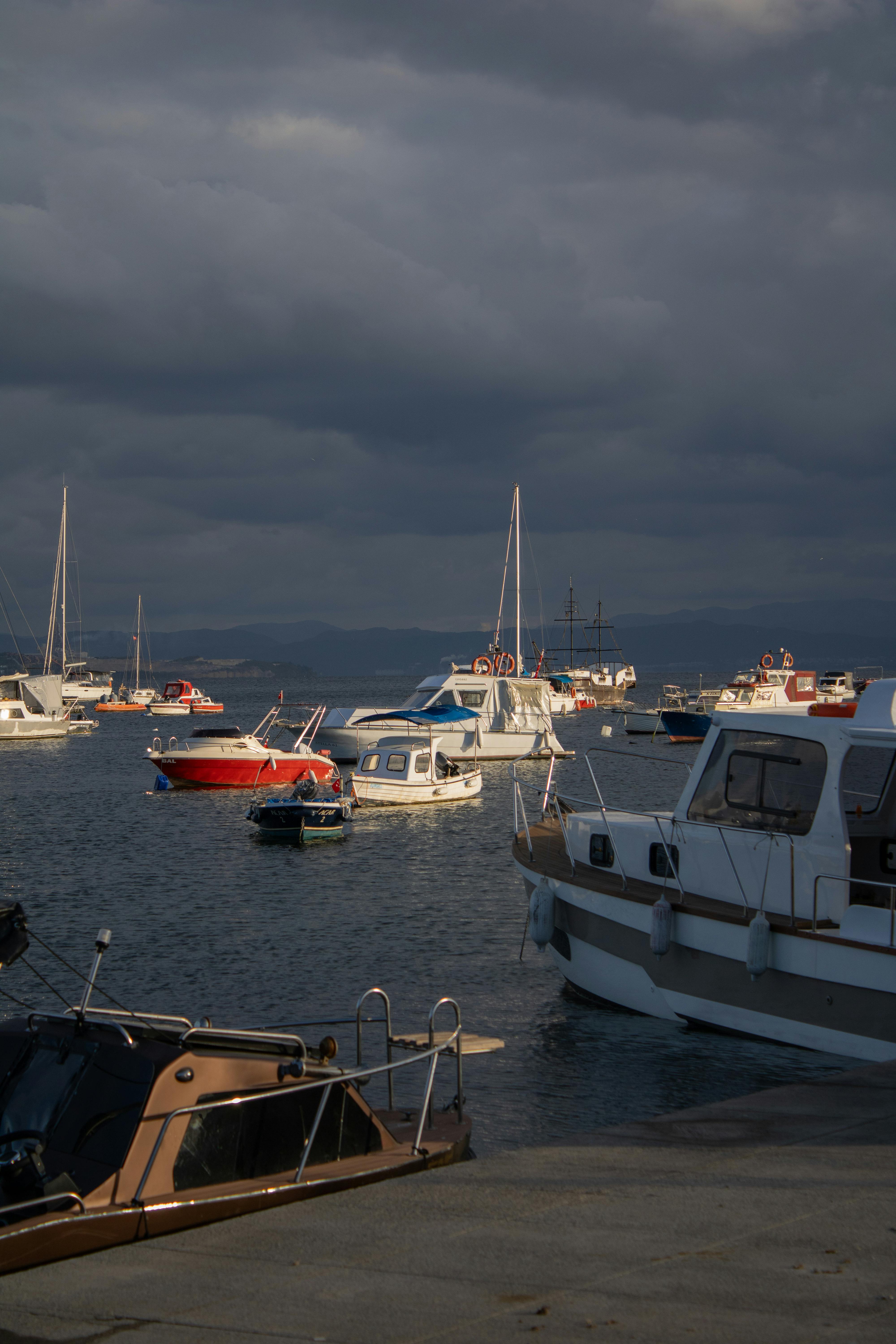 Peaceful Harbor Scene with Boats in Istanbul · Free Stock Photo