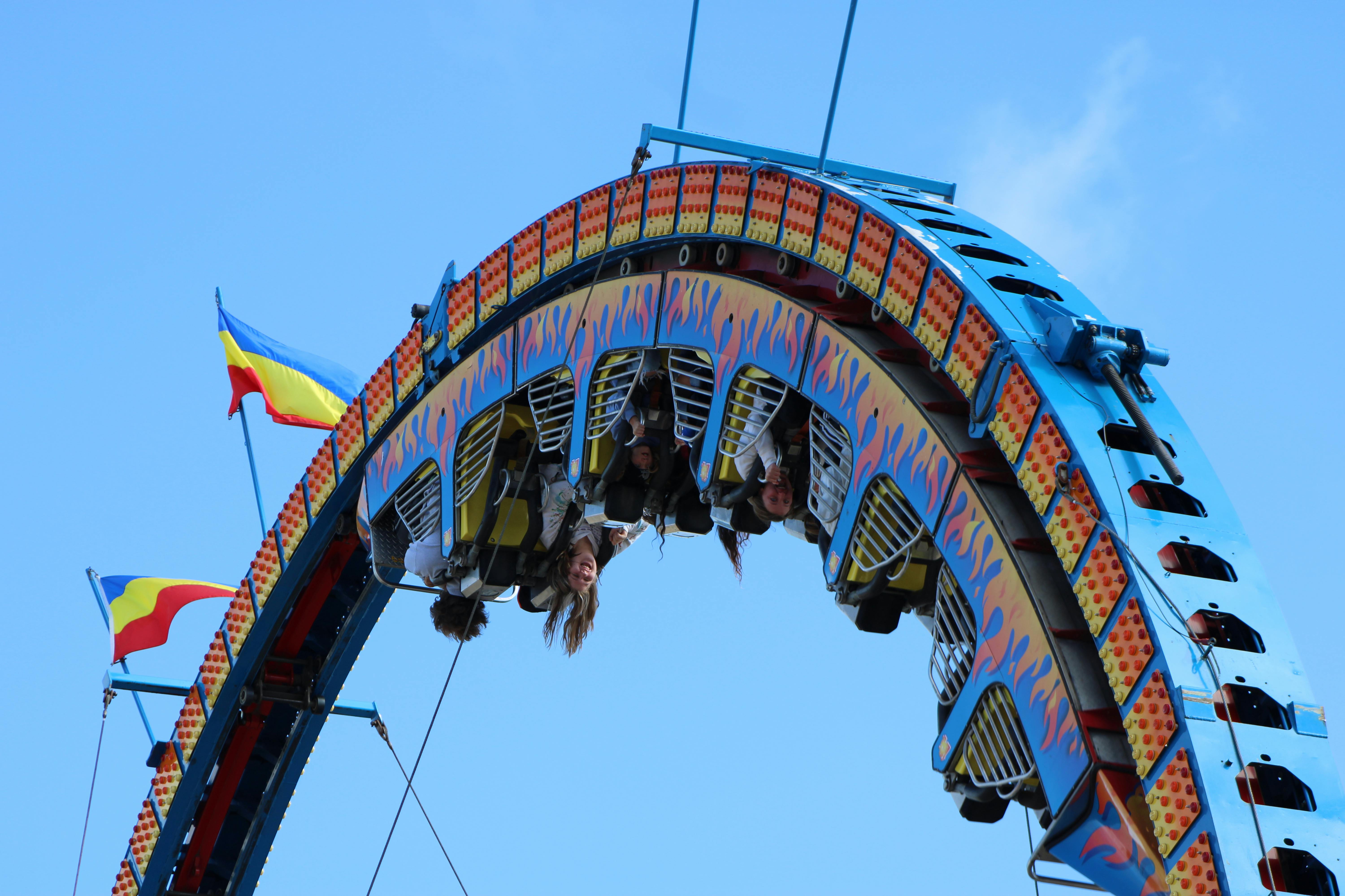 Thrilling Upside Down Ride at Circleville Fair · Free Stock Photo