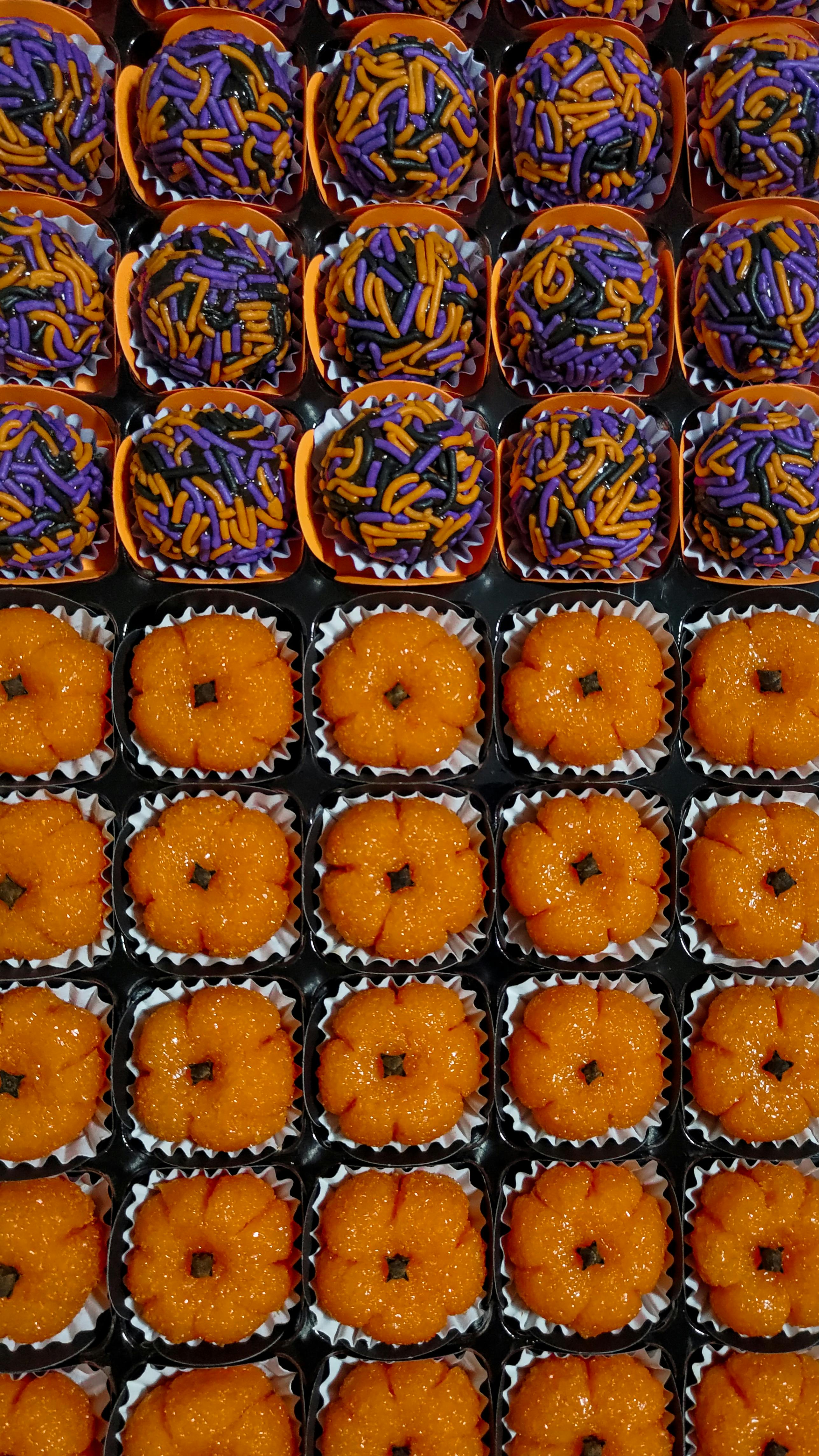 Colorful Halloween Themed Sweets Display · Free Stock Photo