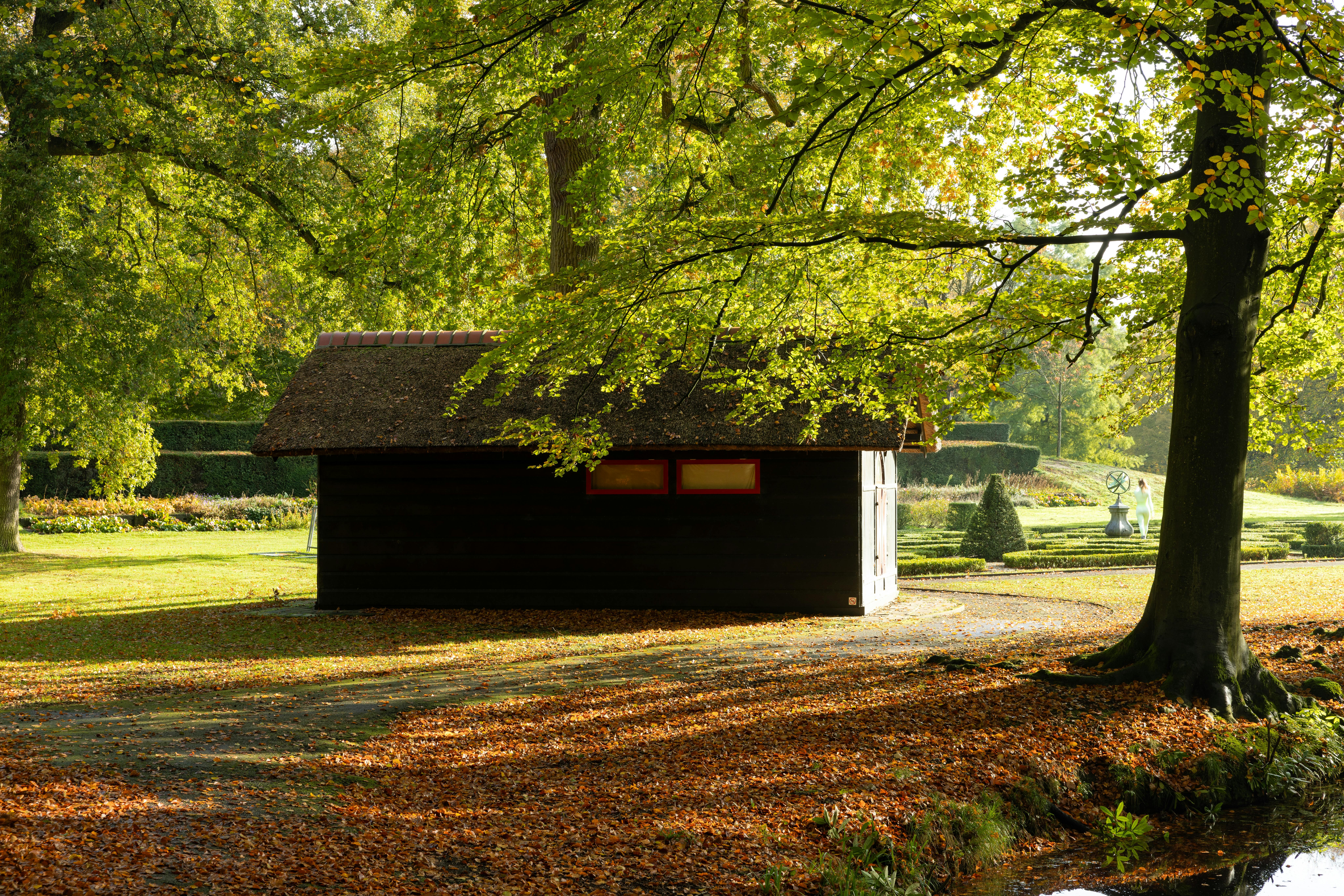 Rustic Wooden Cabin in Autumn Forest Scene · Free Stock Photo