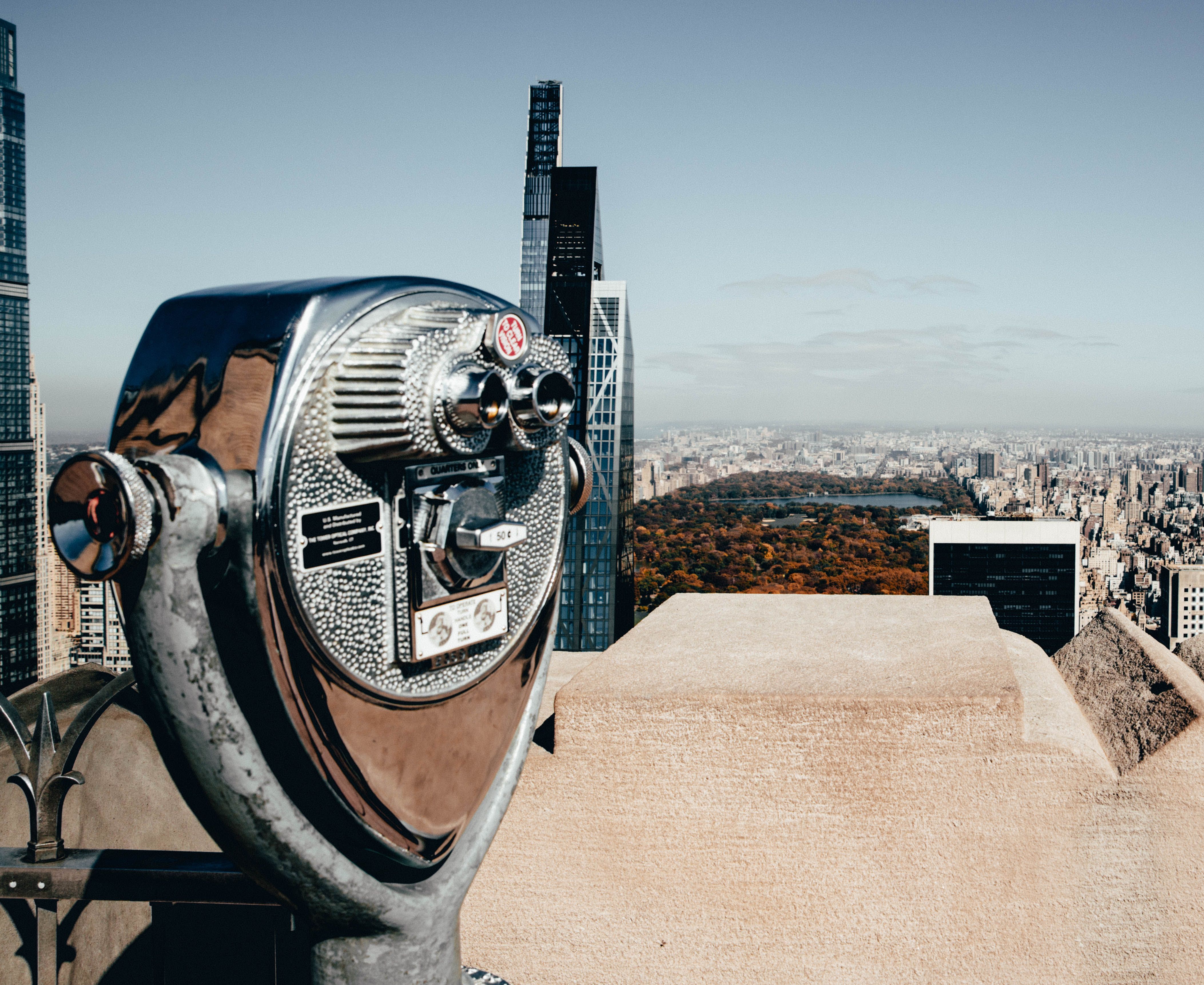 Viewfinder Overlooking Central Park in Autumn · Free Stock Photo