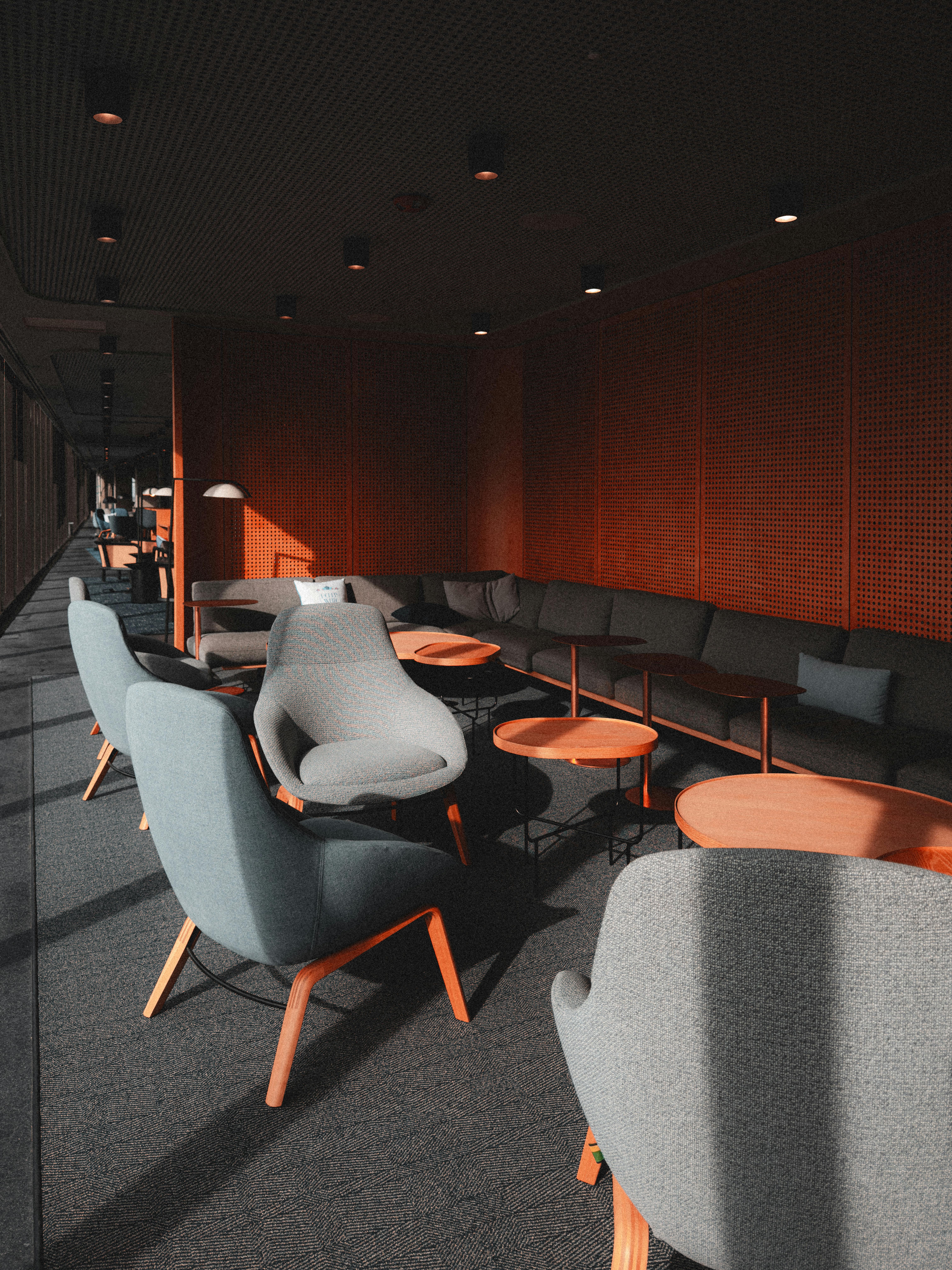 Modern Lobby Seating with Soft Natural Light · Free Stock Photo