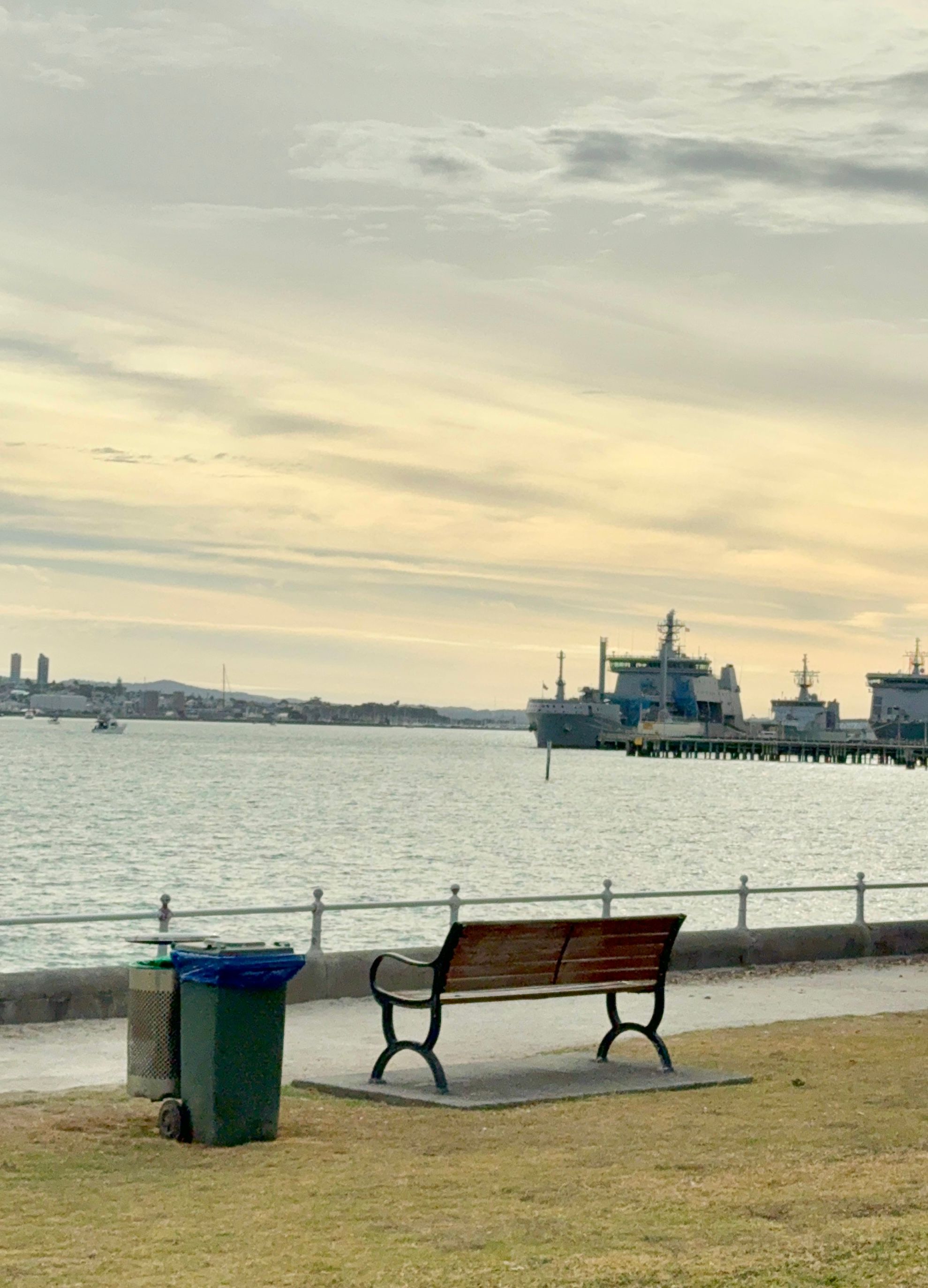 Harbor View with Bench in Auckland · Free Stock Photo