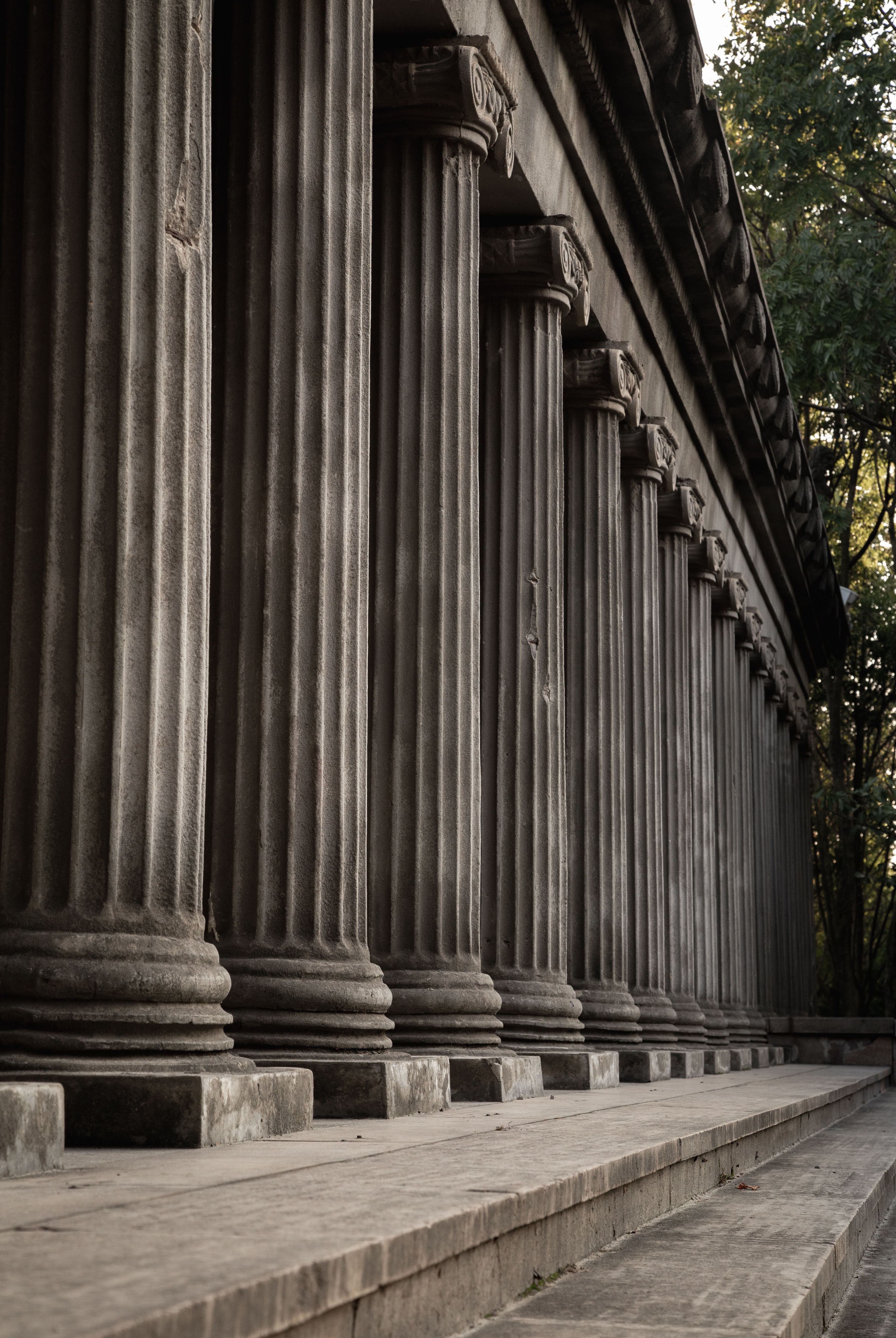 Classic Architectural Columns in Natural Light · Free Stock Photo