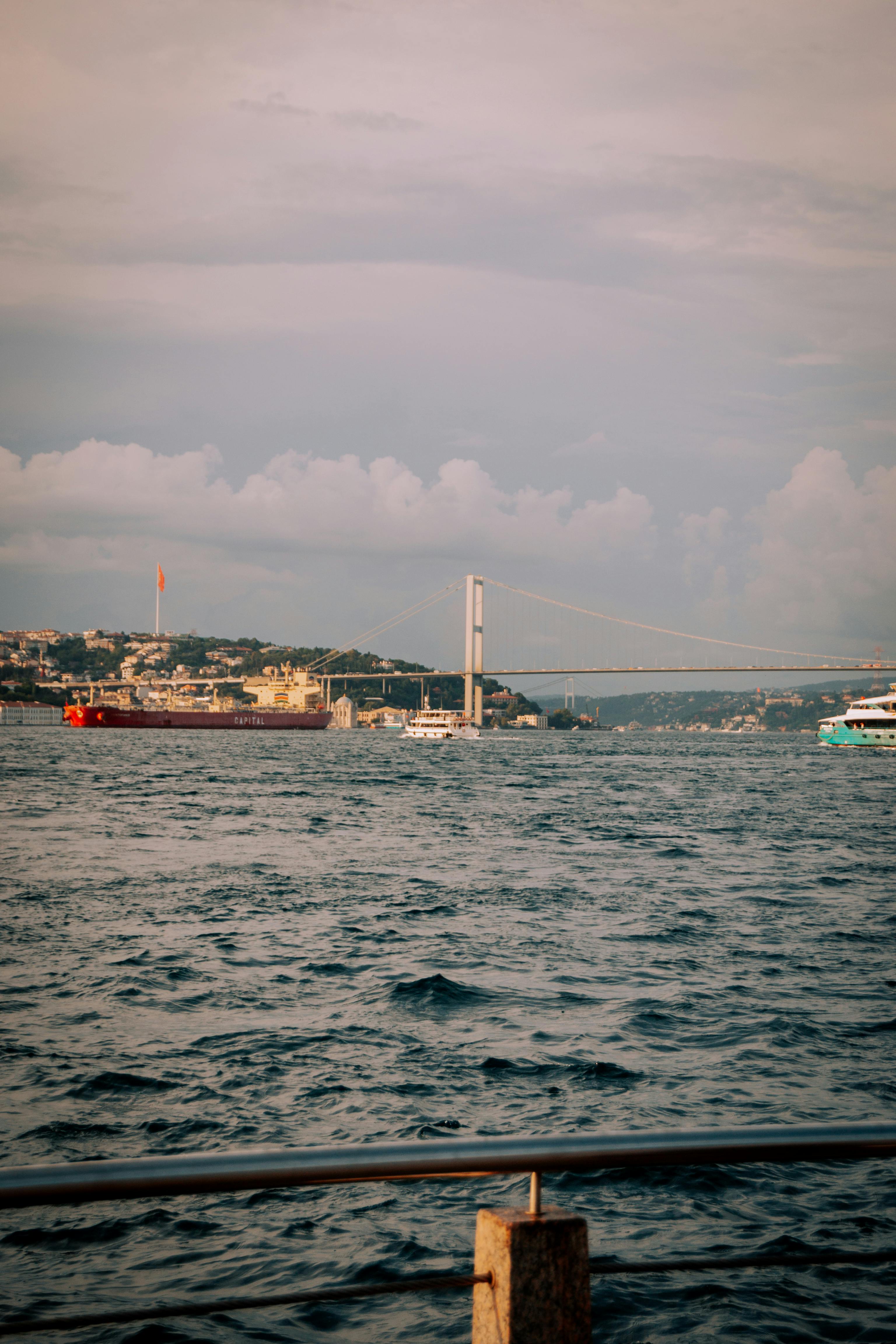 Scenic View of the Bosphorus Bridge at Sunset · Free Stock Photo