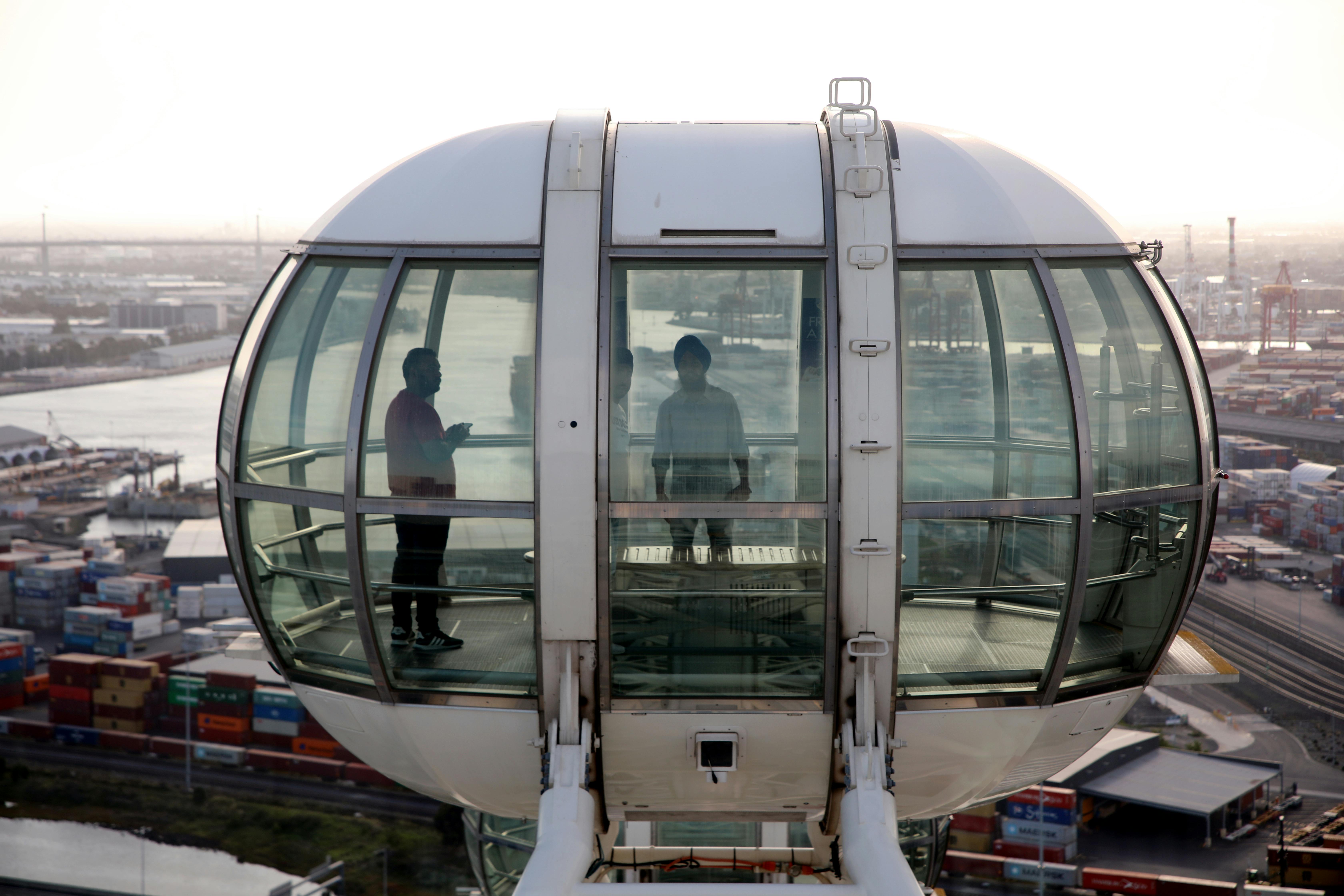 Skyline View from Observation Wheel Capsule · Free Stock Photo