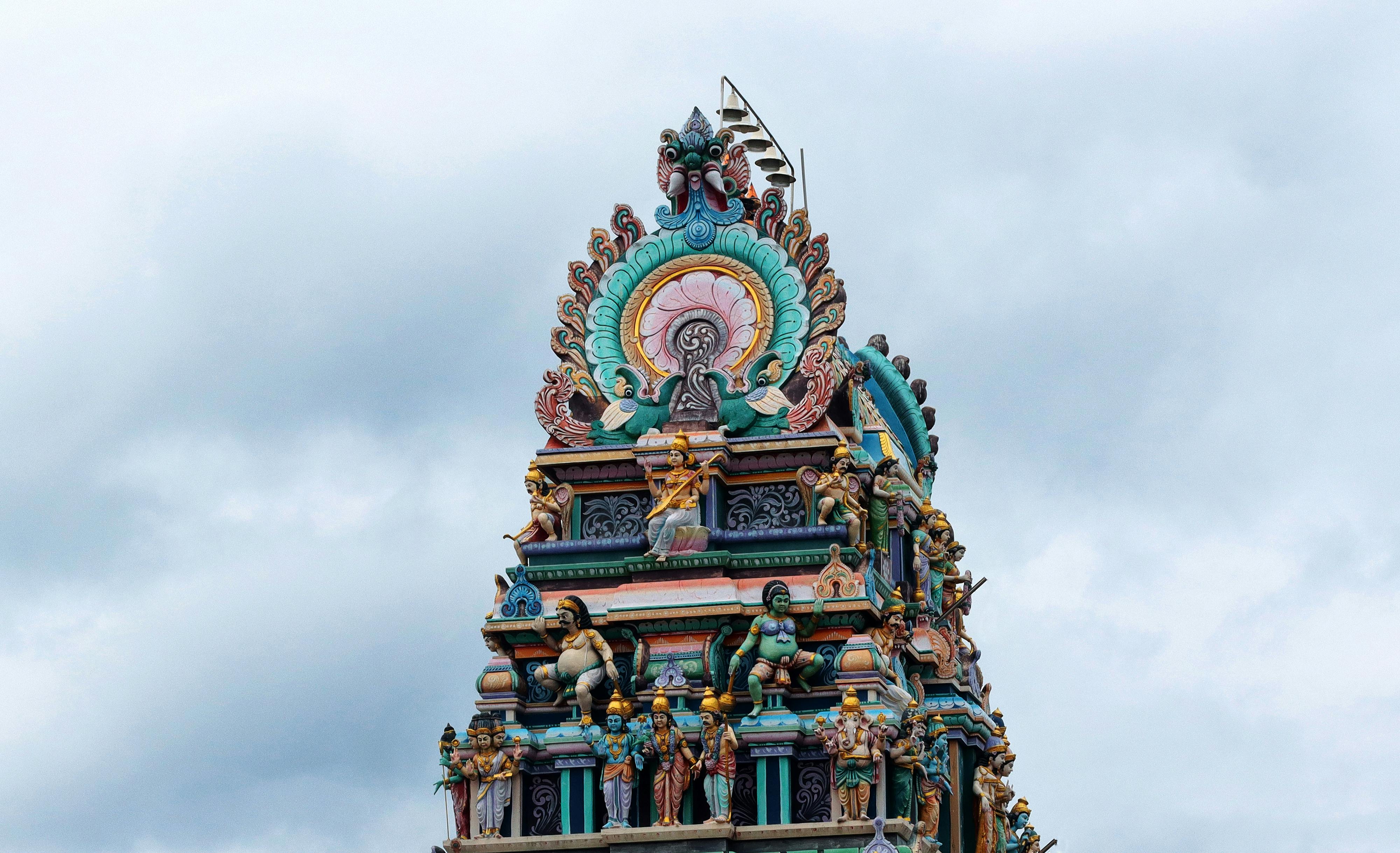 Colorful Temple Gopuram in Puducherry, India · Free Stock Photo