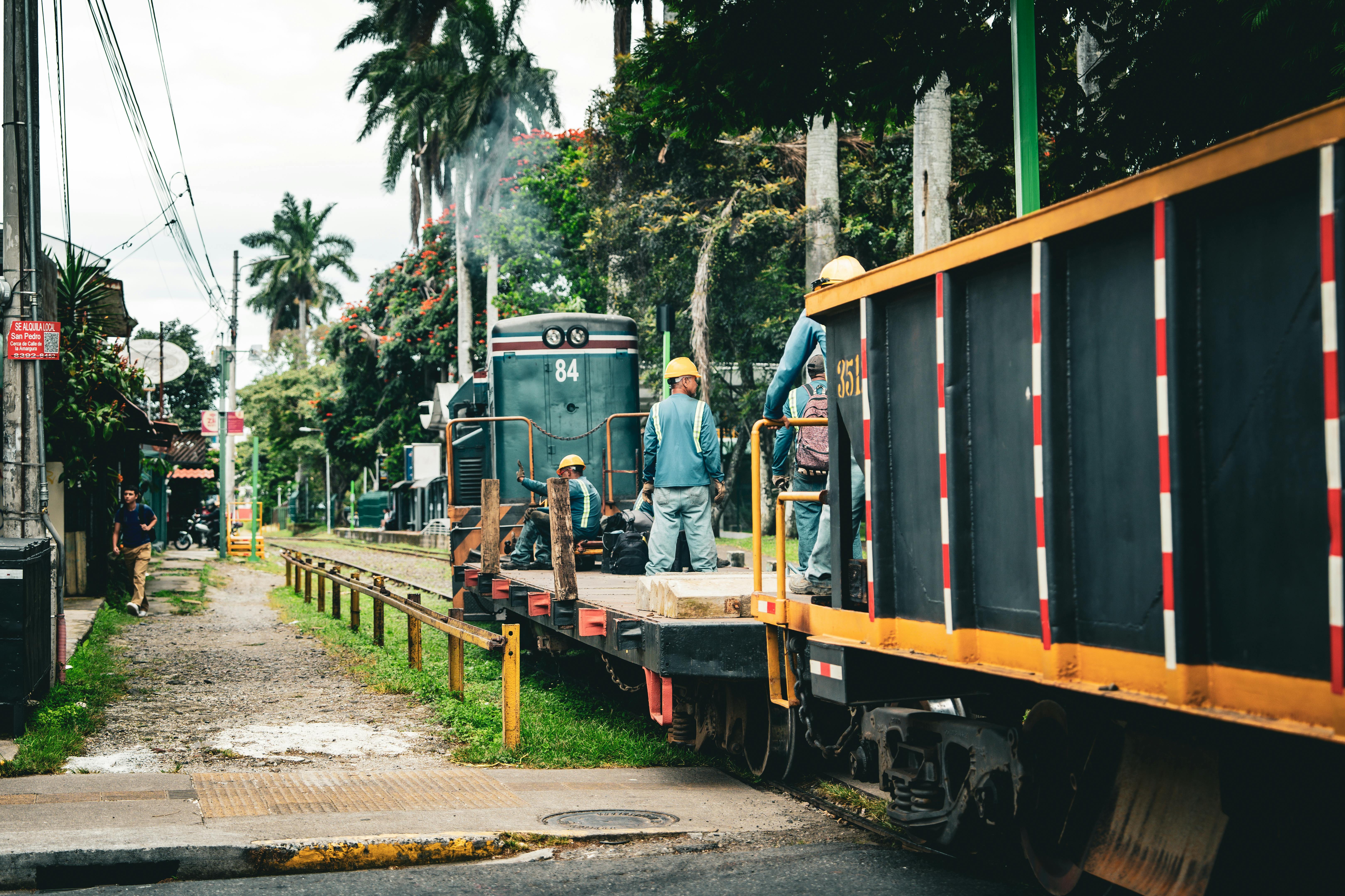 Workers on Train Tracks in San José, Costa Rica · Free Stock Photo
