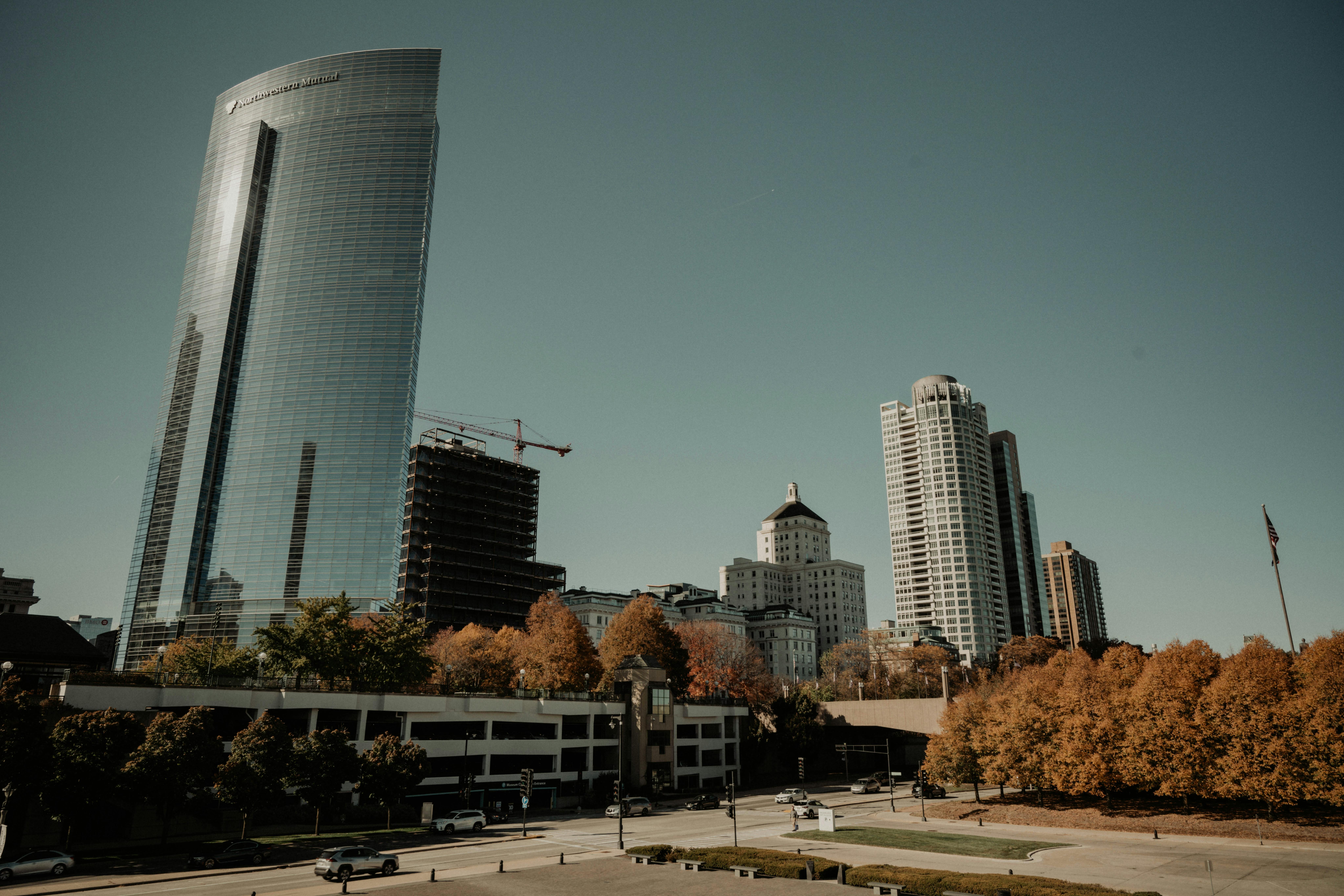 Milwaukee Skyline with Modern Architecture in Fall · Free Stock Photo