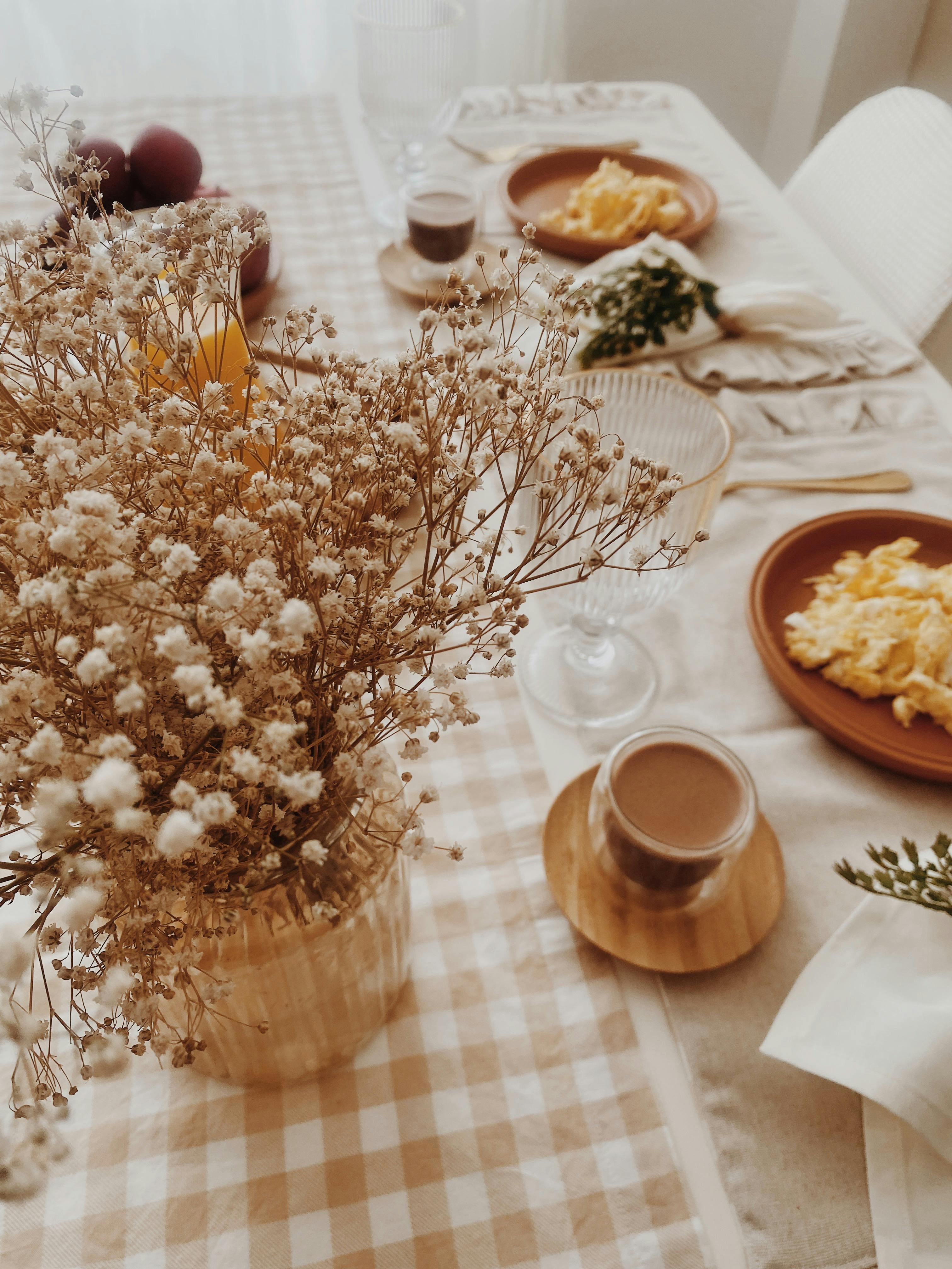 Elegant Breakfast Table with Floral Decor in São Paulo · Free Stock Photo