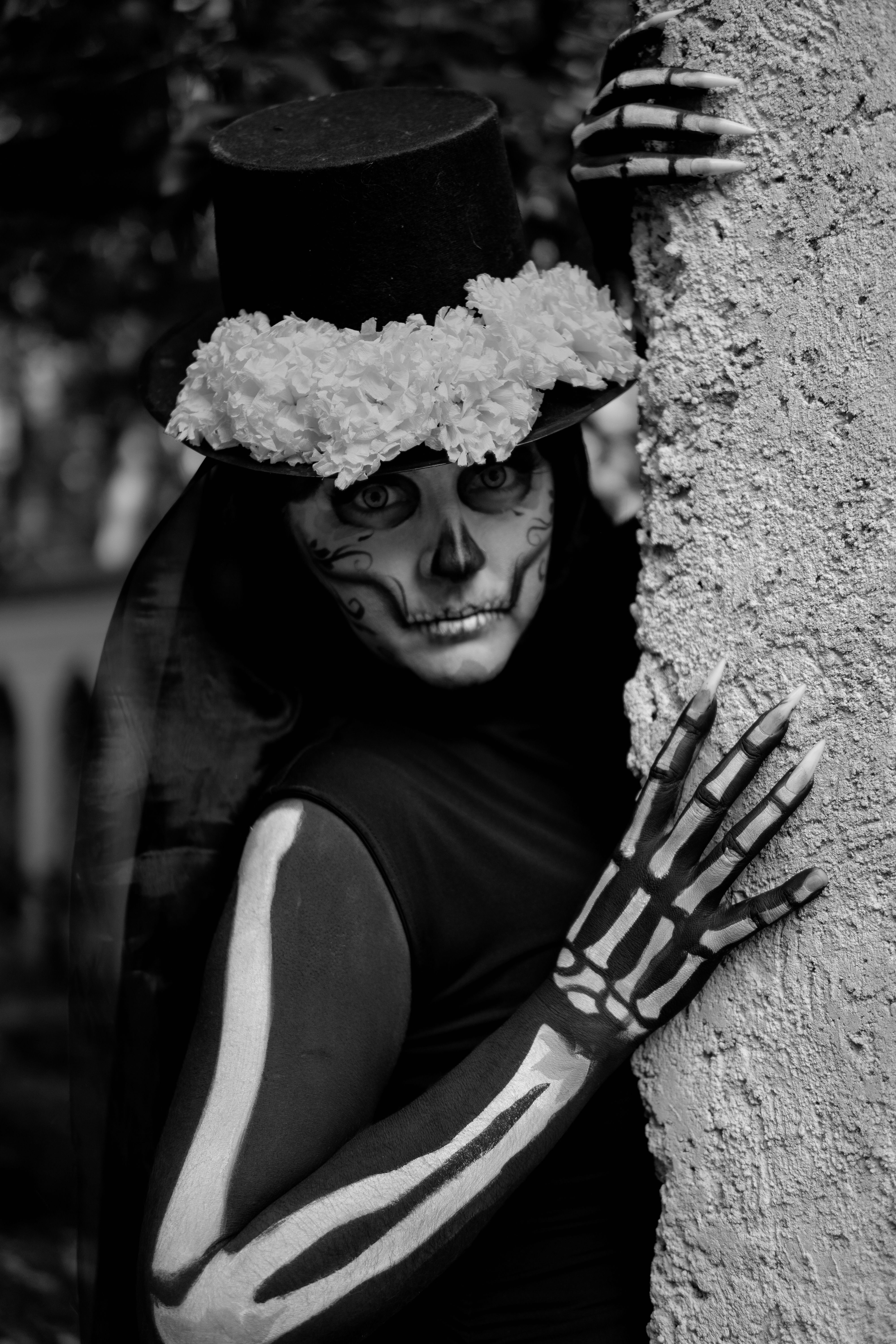 Catrina in Skeleton Makeup at Day of the Dead · Free Stock Photo