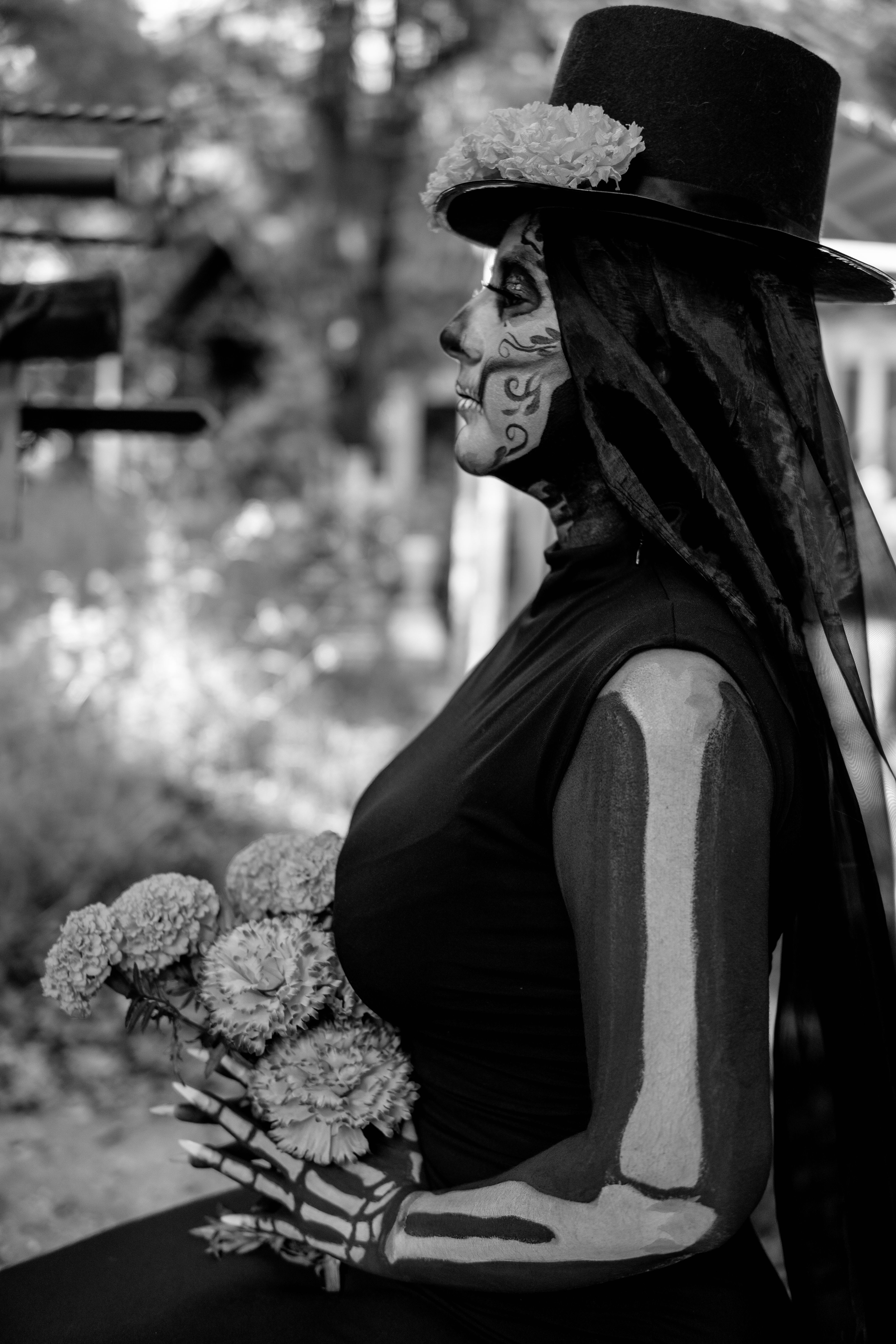 Elegant Catrina Celebrating Day of the Dead · Free Stock Photo
