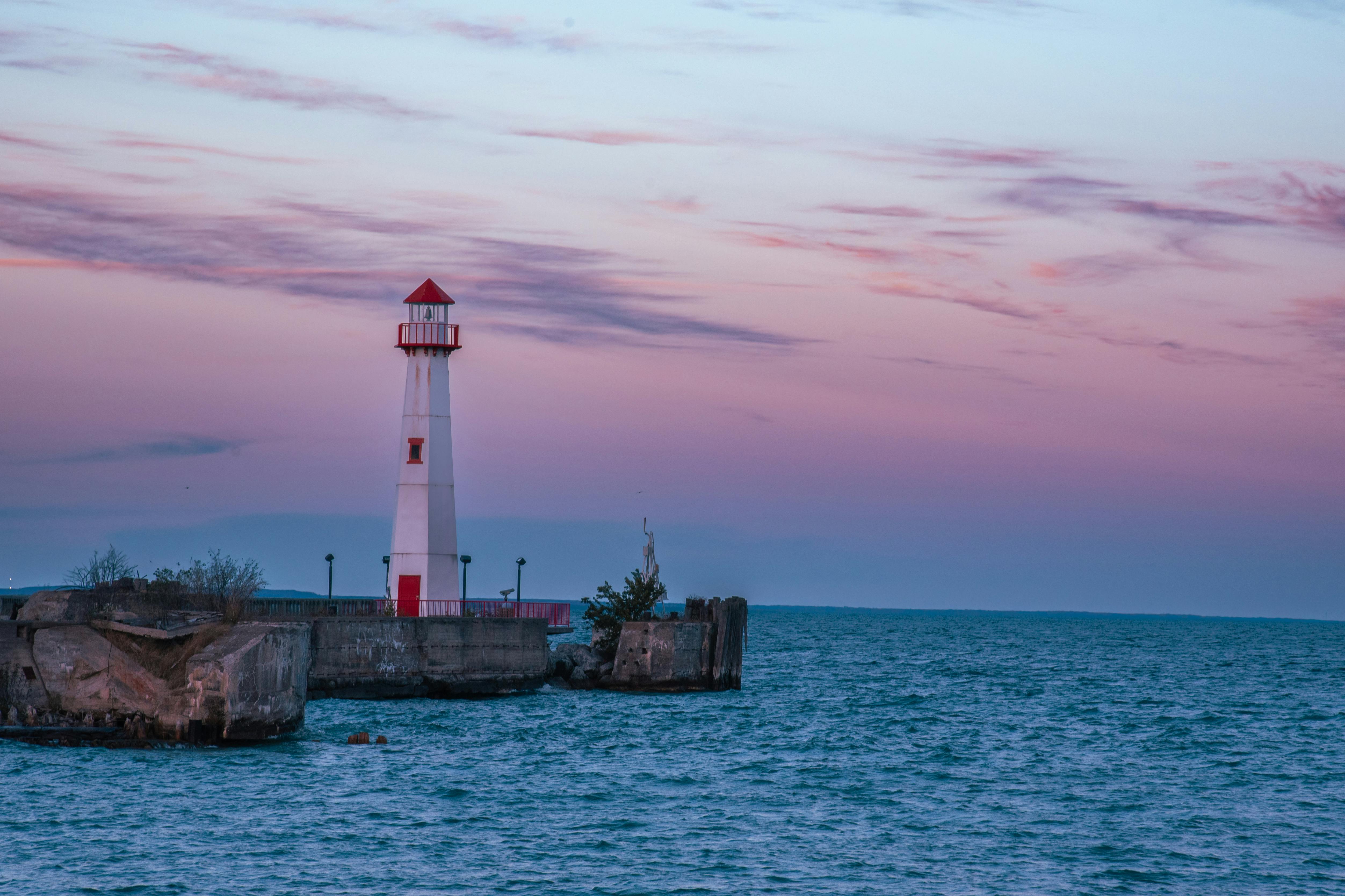 Faro De La Isla Mackinac Al Atardecer · Foto de stock gratuita