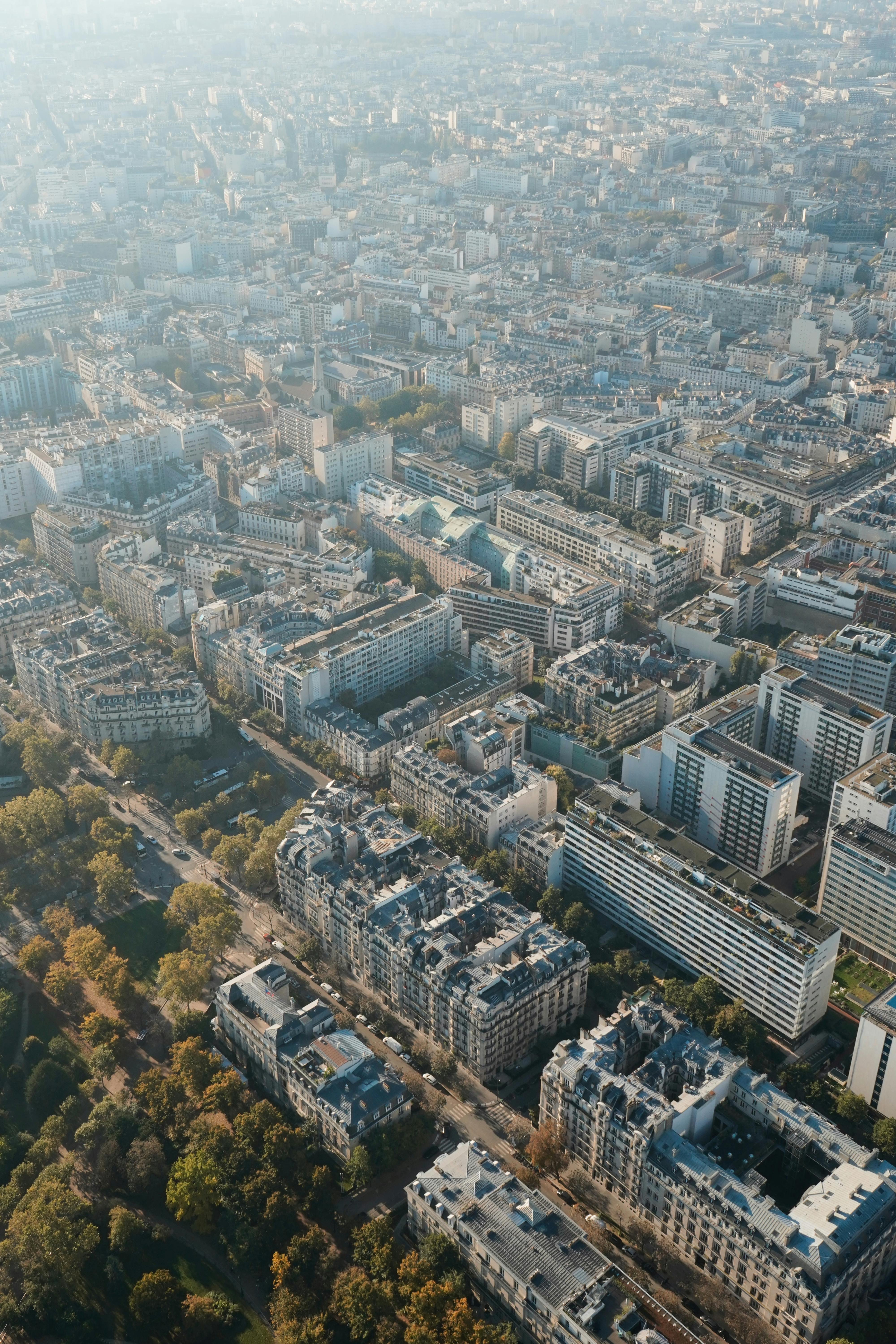 Aerial View of Urban Cityscape with Dense Buildings · Free Stock Photo