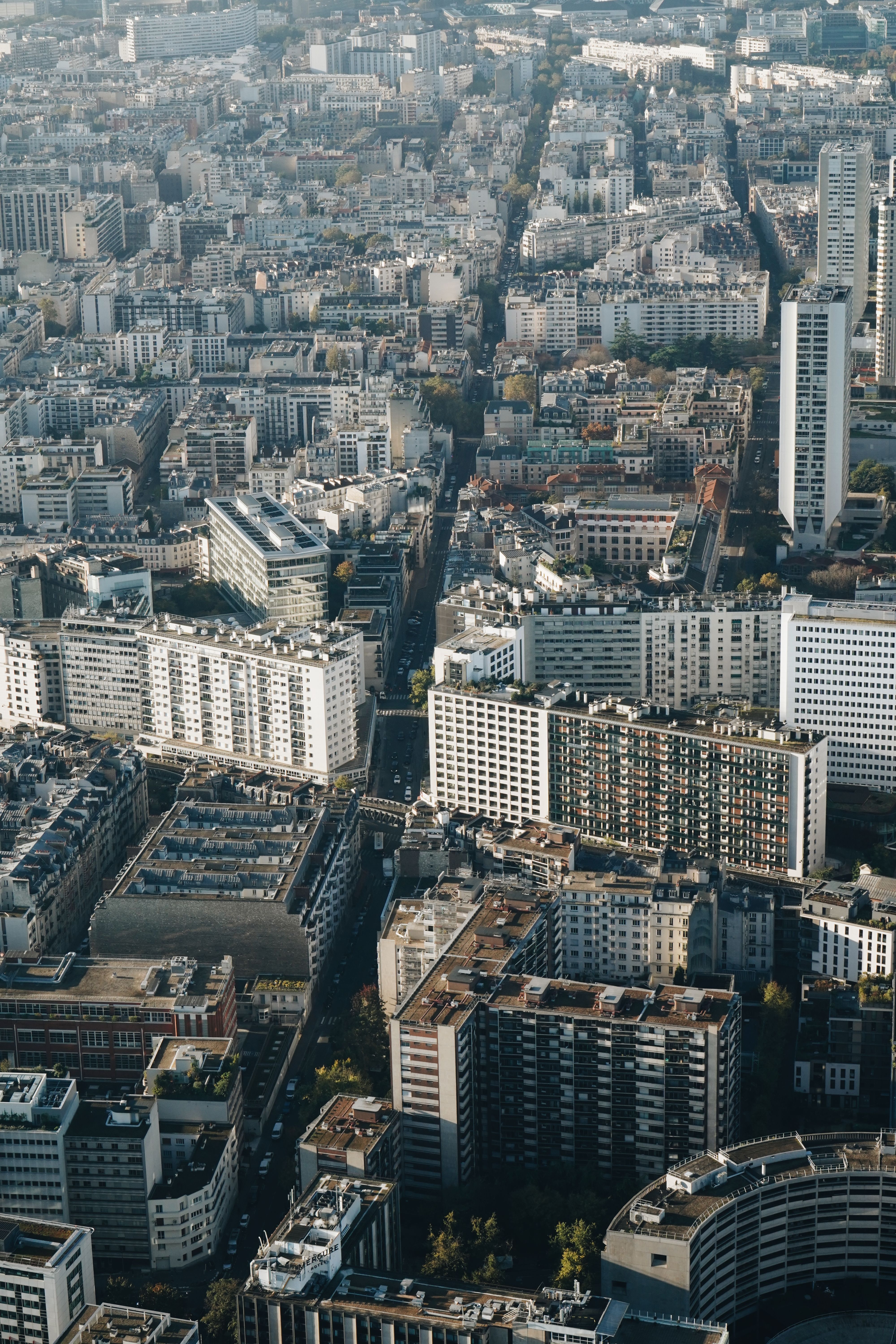 Aerial View of Urban Cityscape in Paris · Free Stock Photo