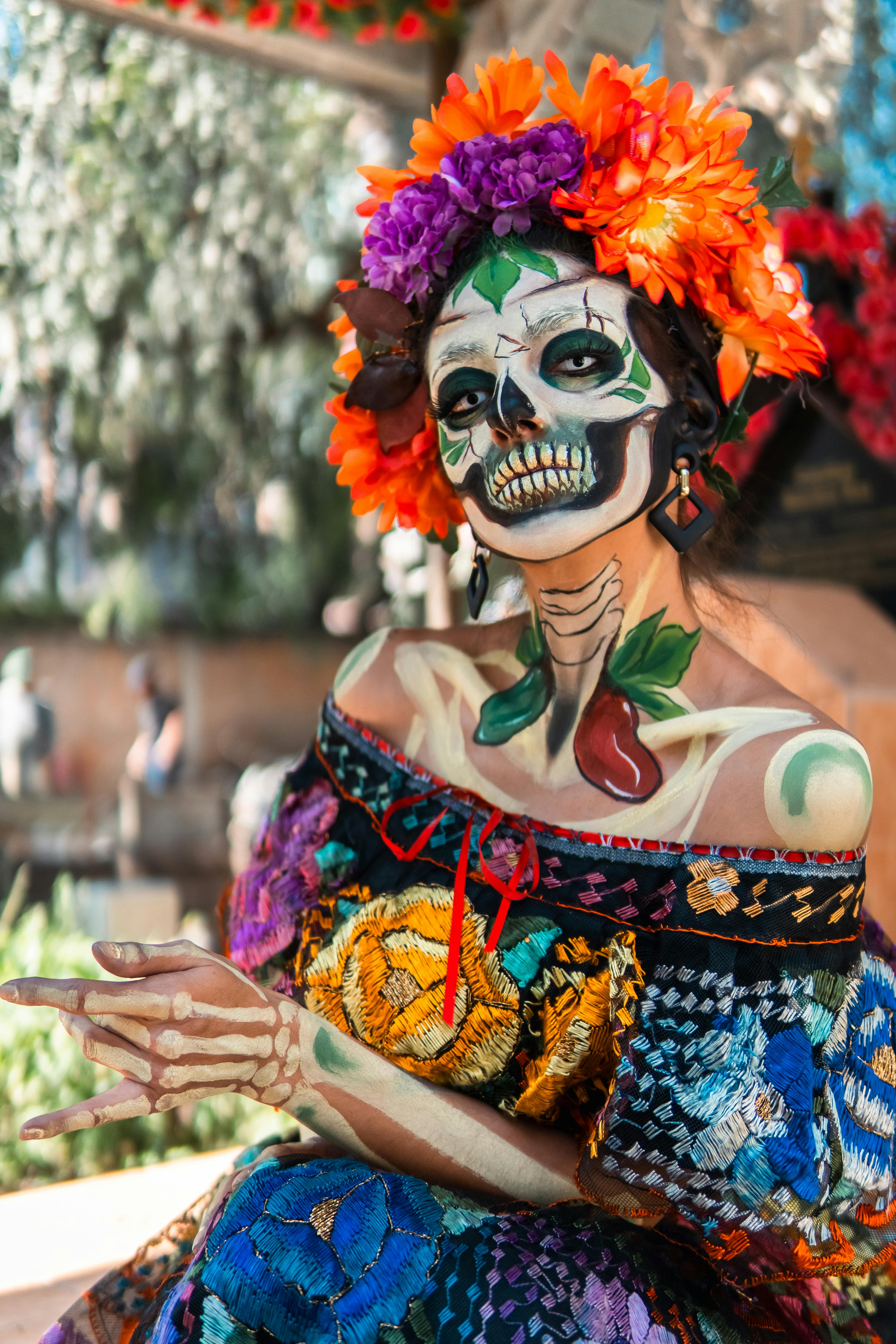 Colorful Catrina in Mexico City's Day of the Dead Celebration · Free ...