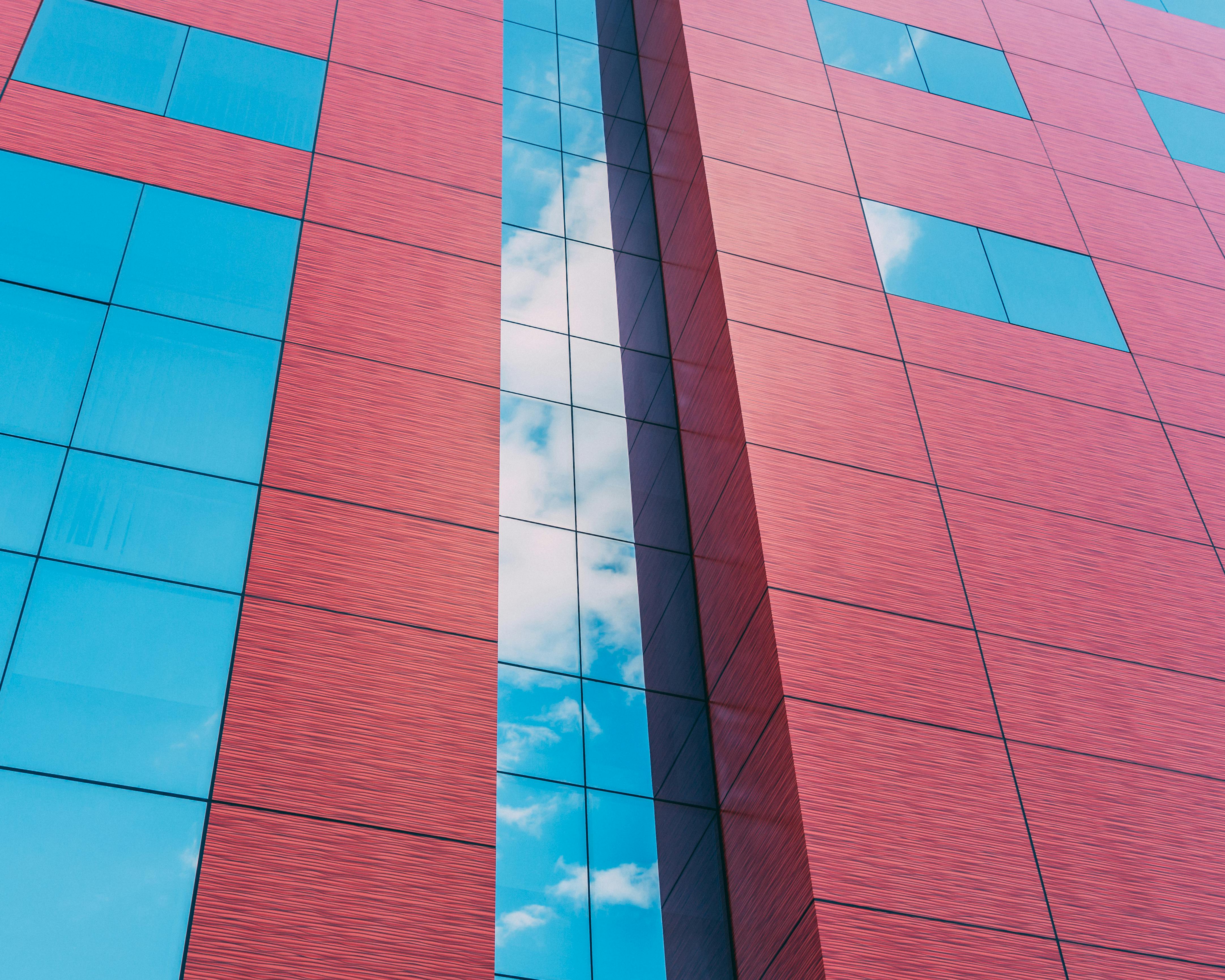 Blue and Red Building · Free Stock Photo