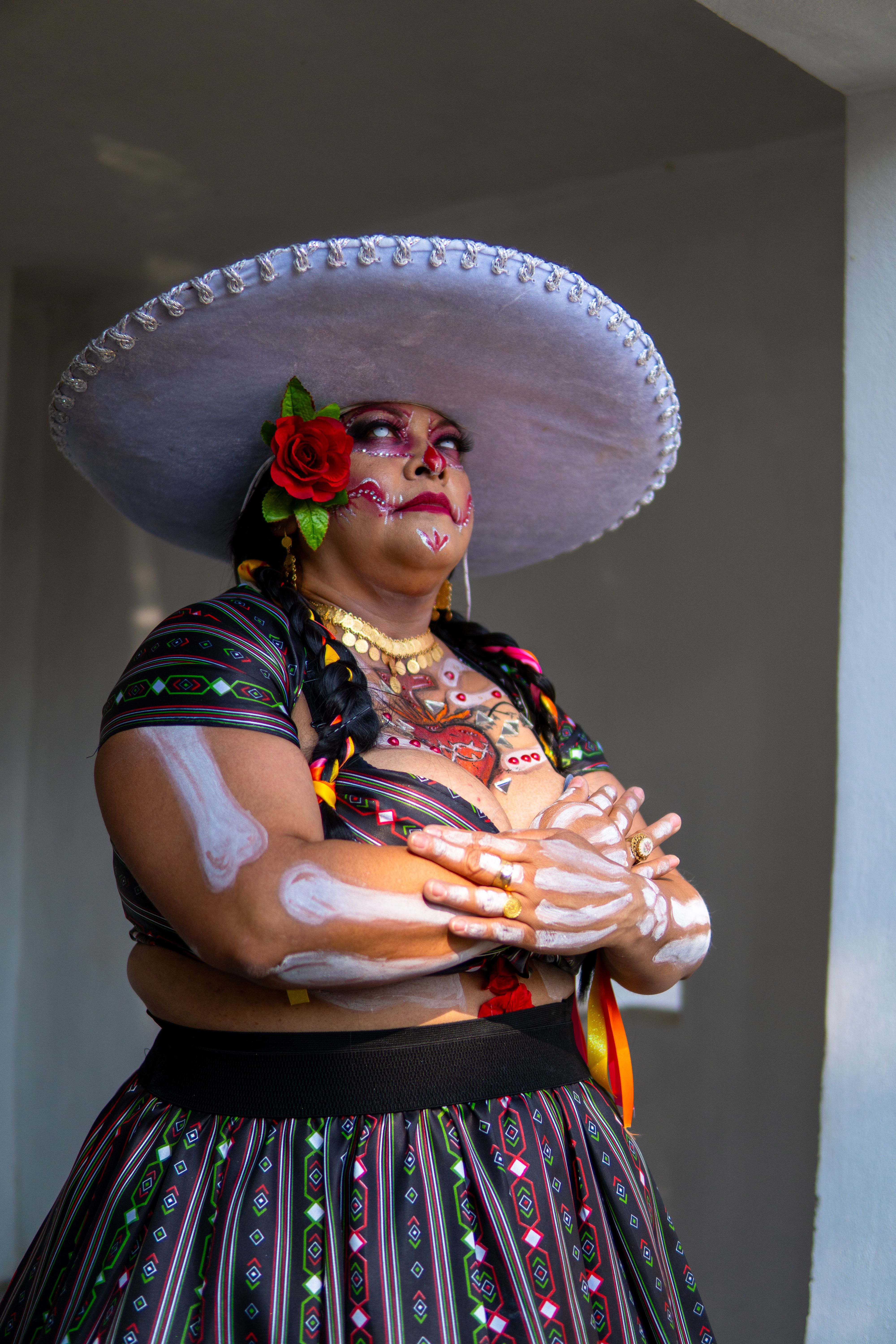 Traditional Catrina Costume in Mexico City · Free Stock Photo