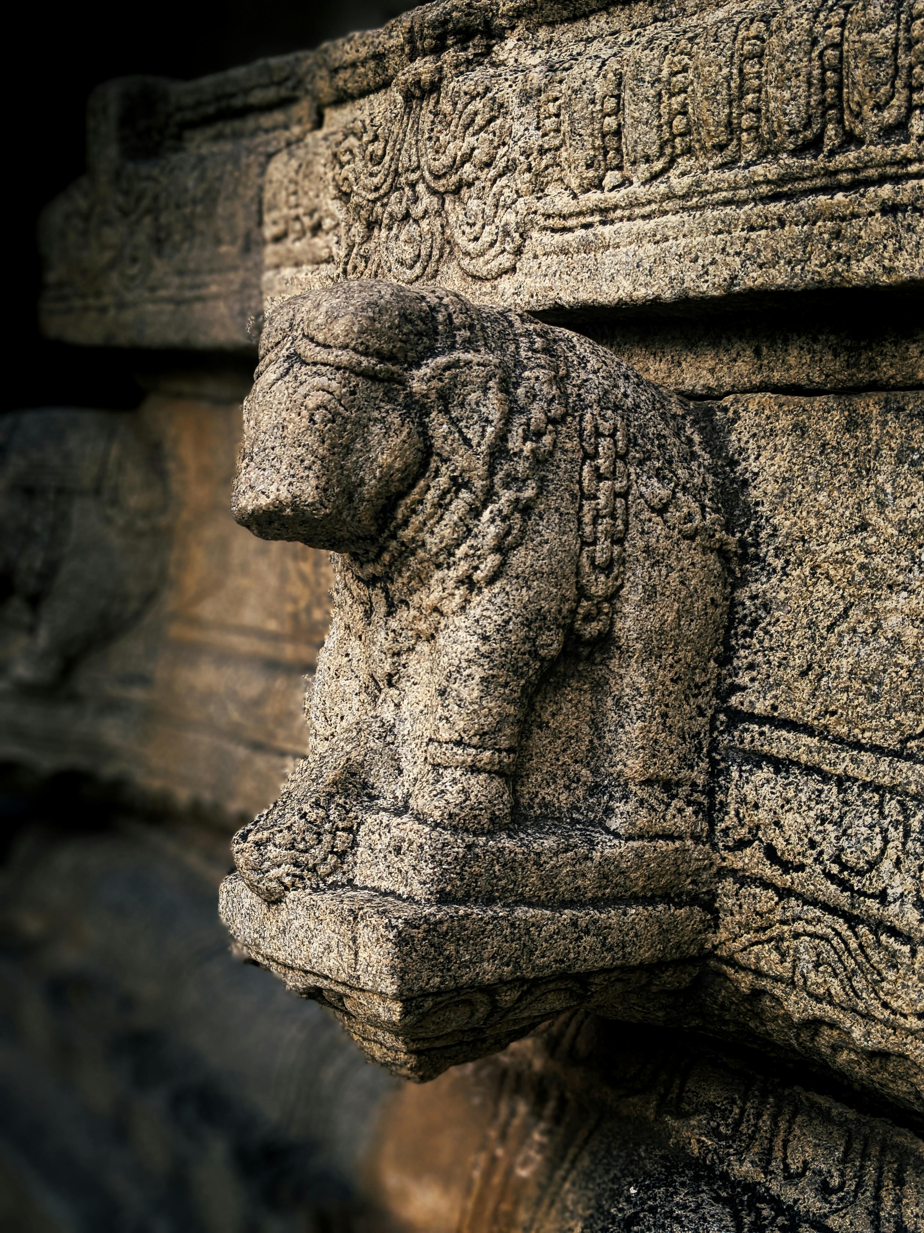 Intricate Stone Carving at Lepakshi Temple · Free Stock Photo