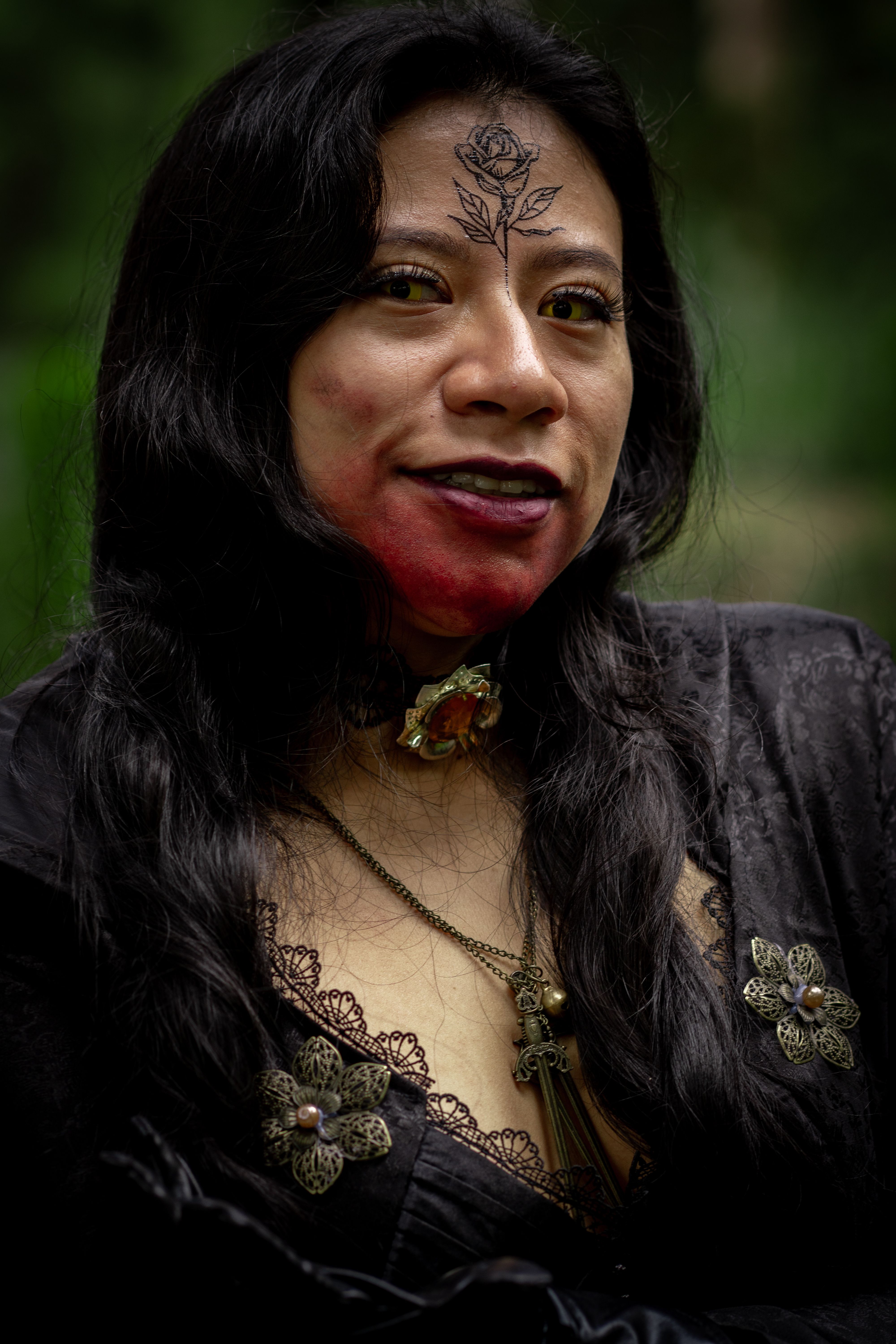 Gothic Costume Portrait in Outdoor Setting · Free Stock Photo