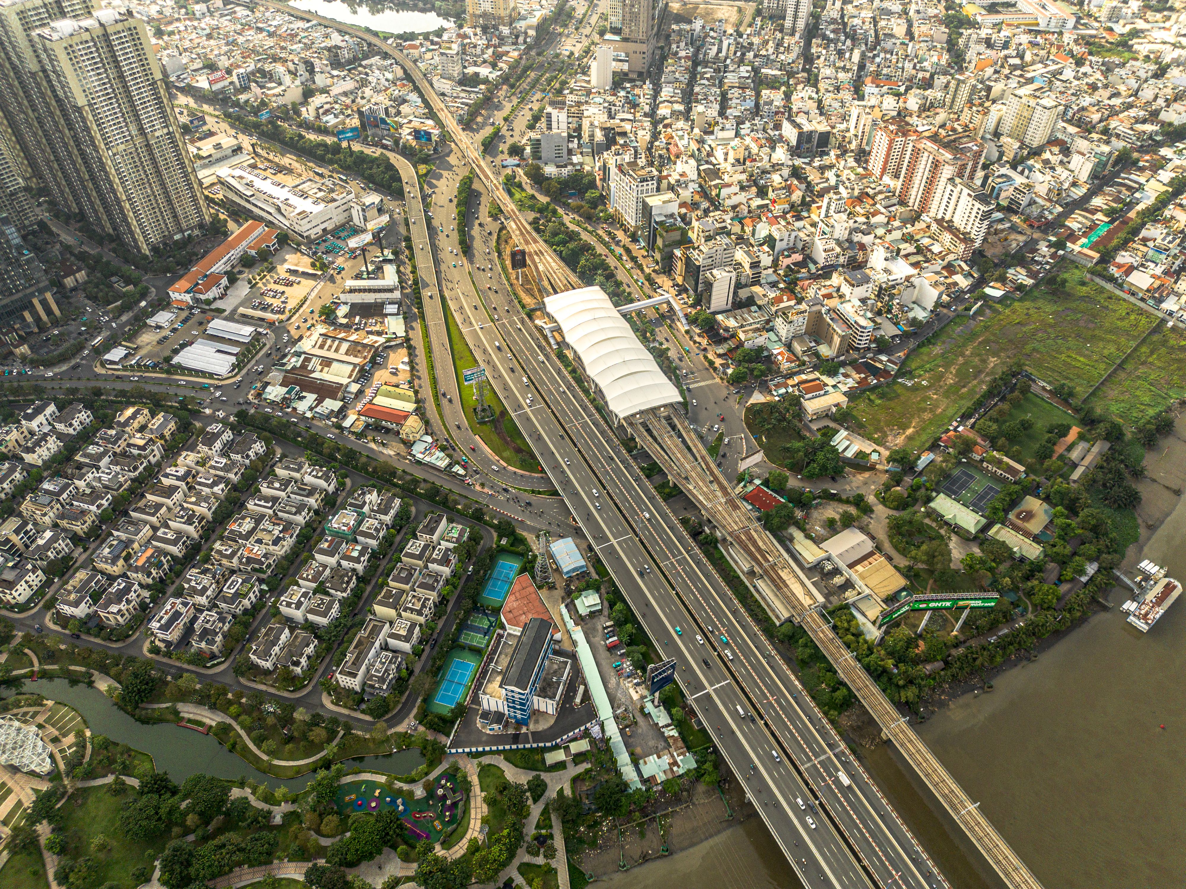 Aerial View of Ho Chi Minh City Urban Landscape · Free Stock Photo