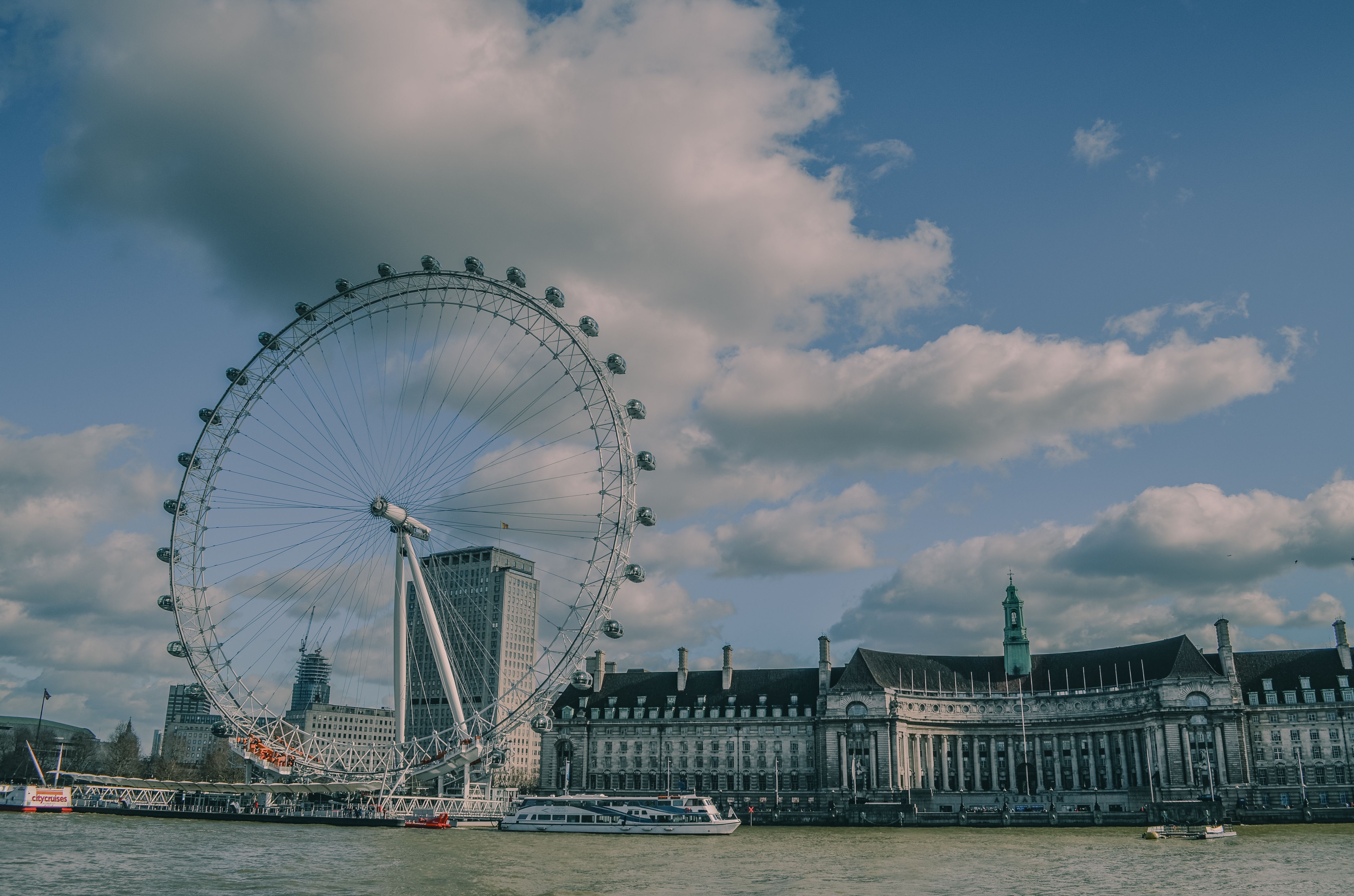 Scenic View of London Eye and Thames River · Free Stock Photo
