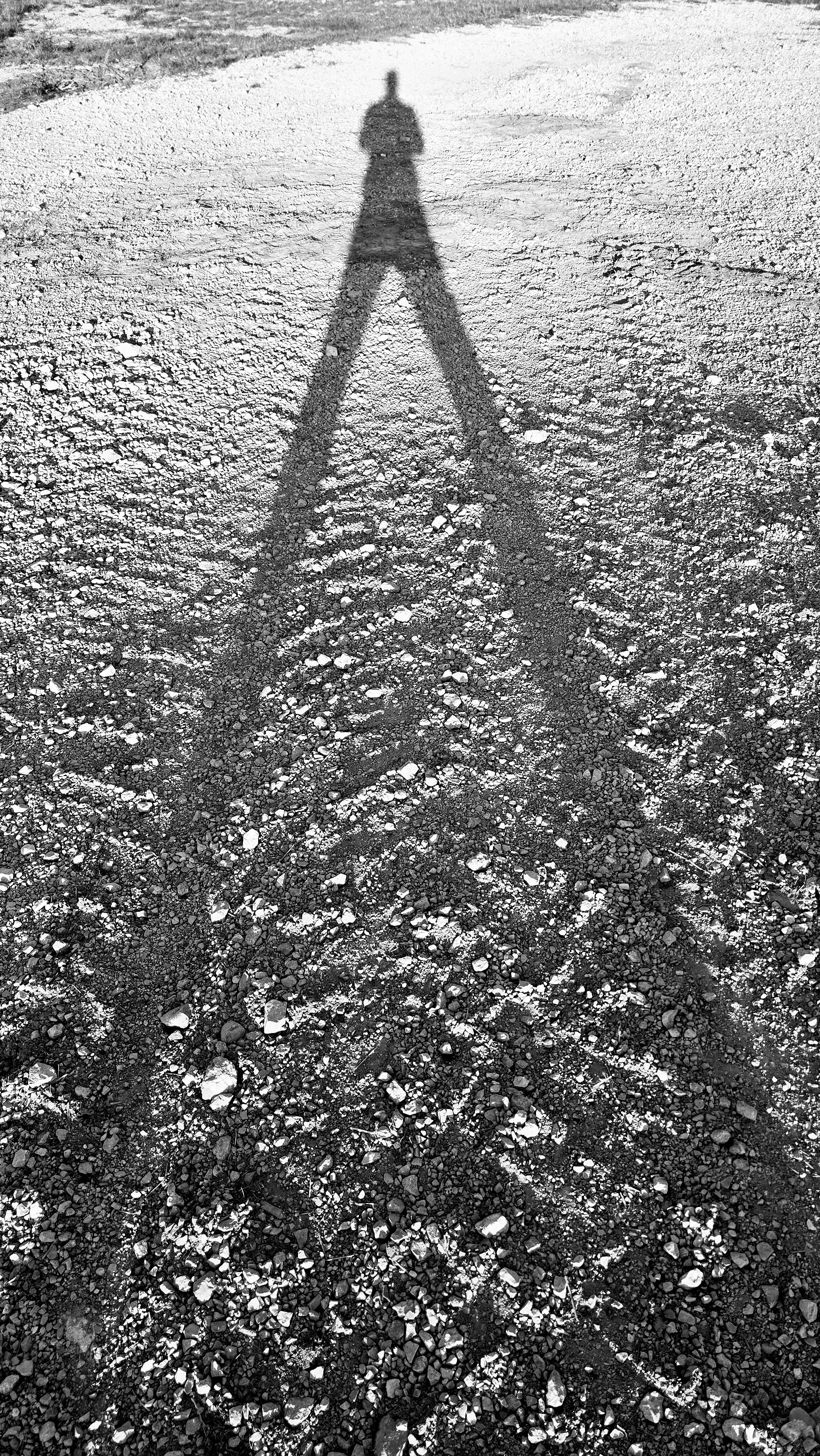 Long Human Shadow Cast on Rough Terrain · Free Stock Photo