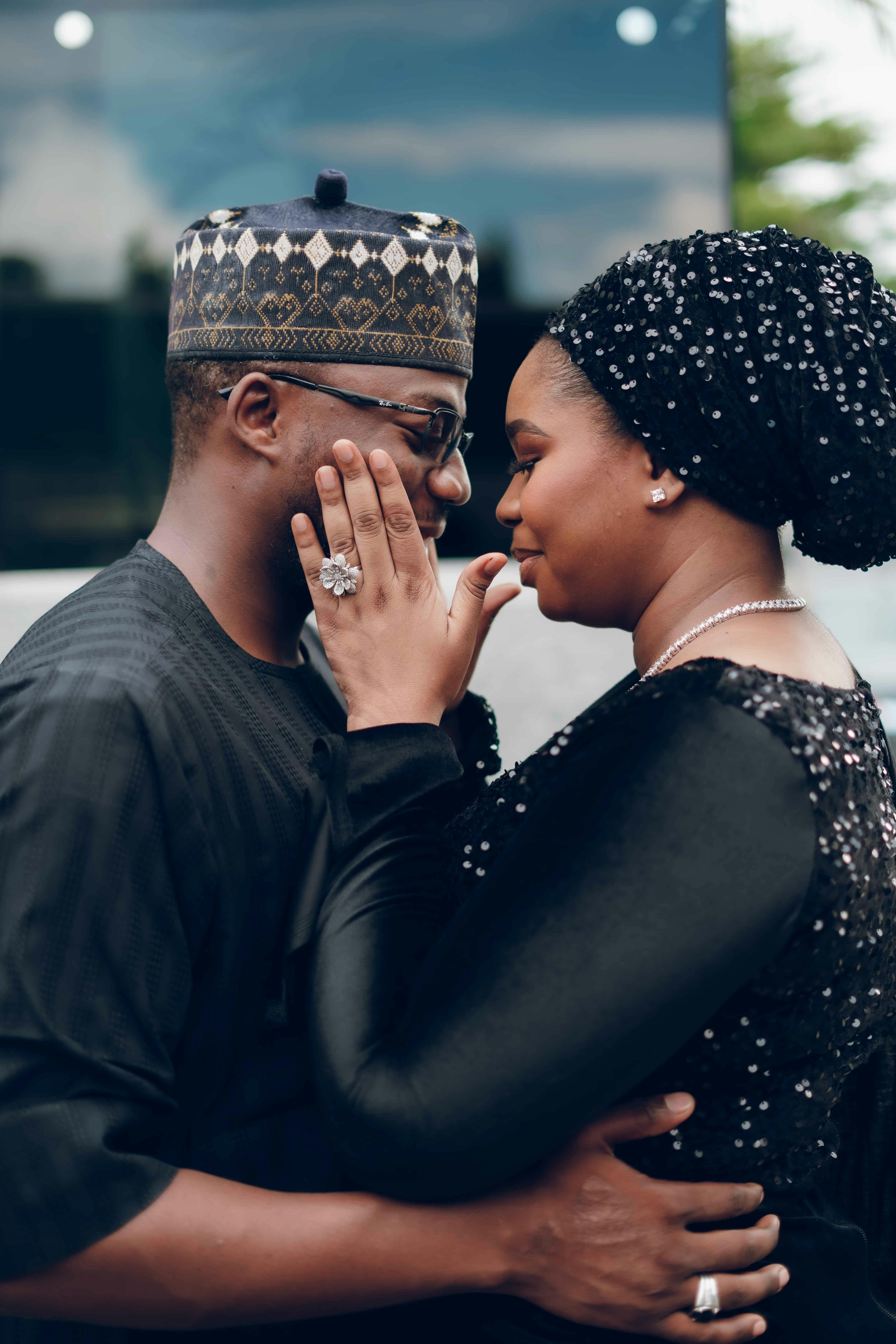 Romantic African Couple Embracing Outdoors · Free Stock Photo