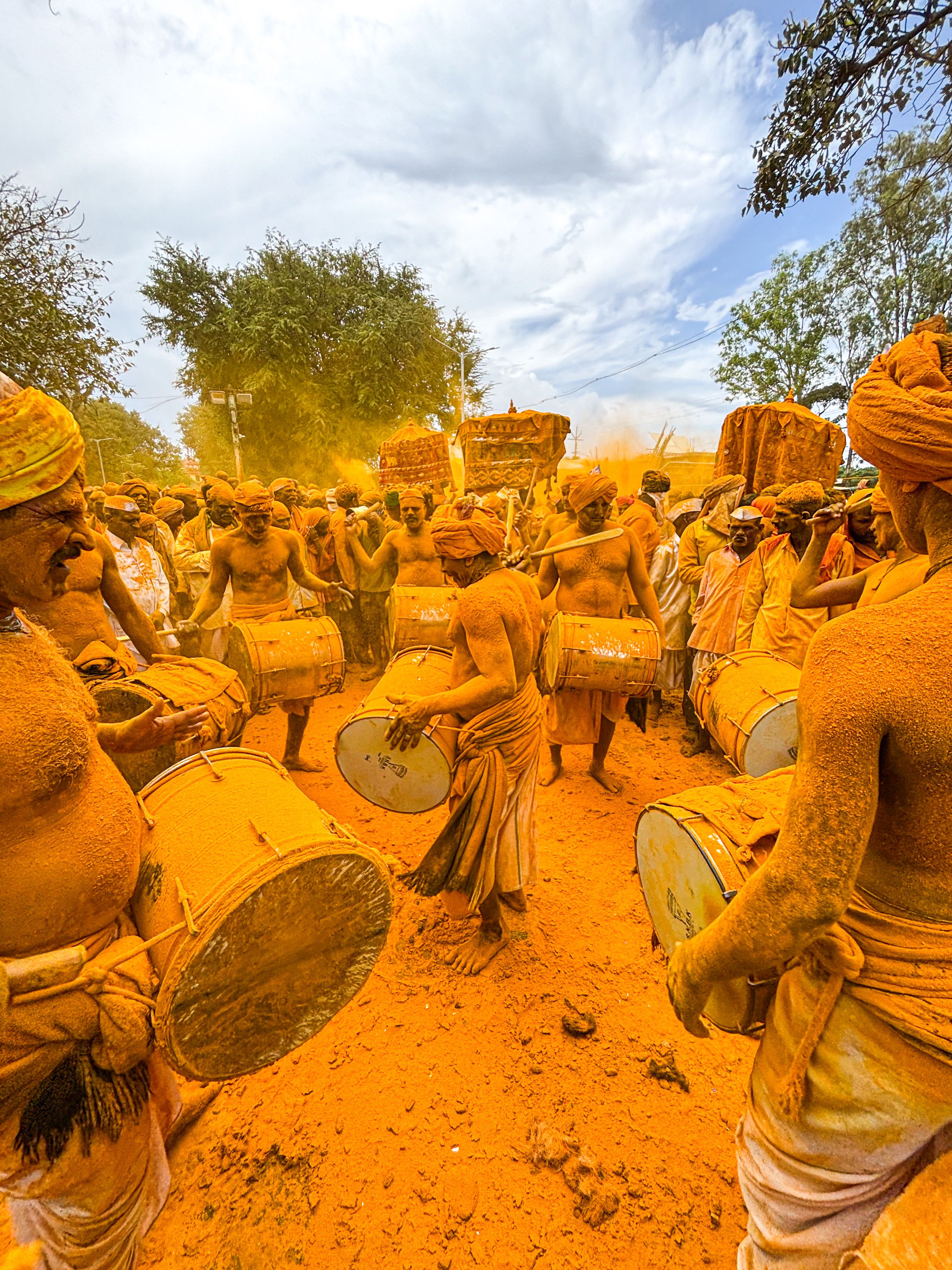 Vibrant Festival Drumming in Pattan Kodoli · Free Stock Photo