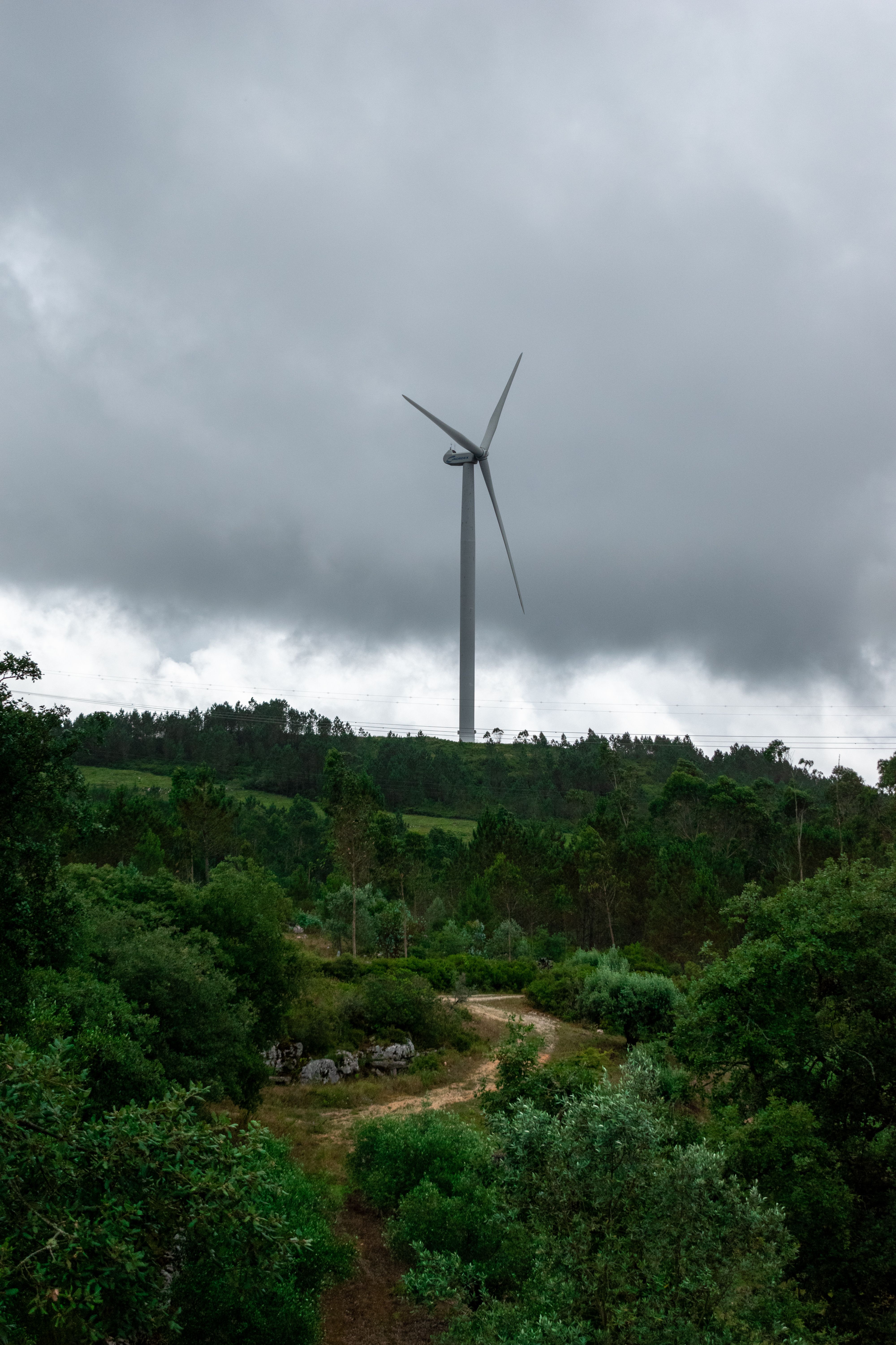 Wind Turbine in Lush Green Landscape · Free Stock Photo