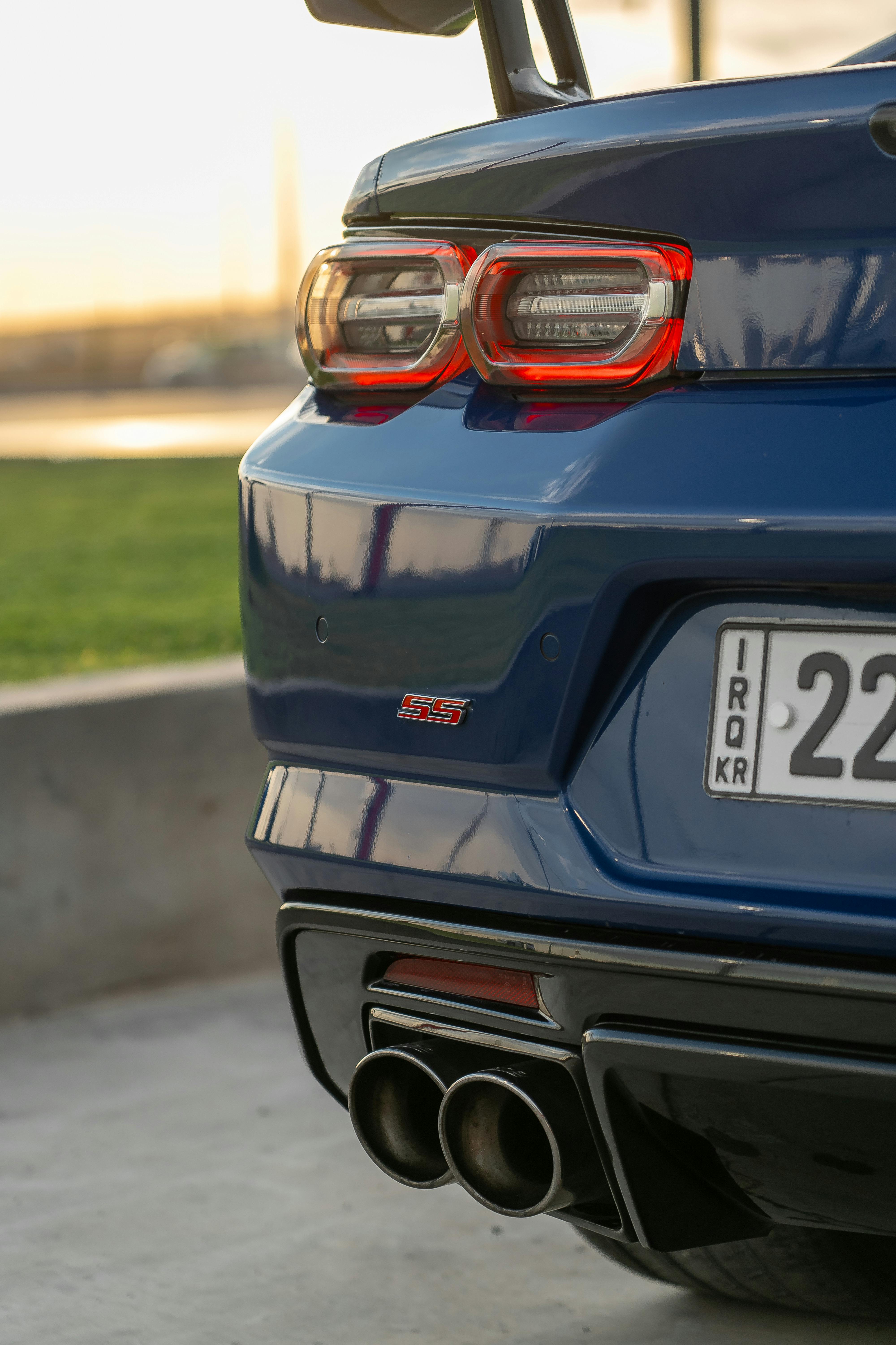 Chevrolet Camaro SS Rear View at Sunset · Free Stock Photo