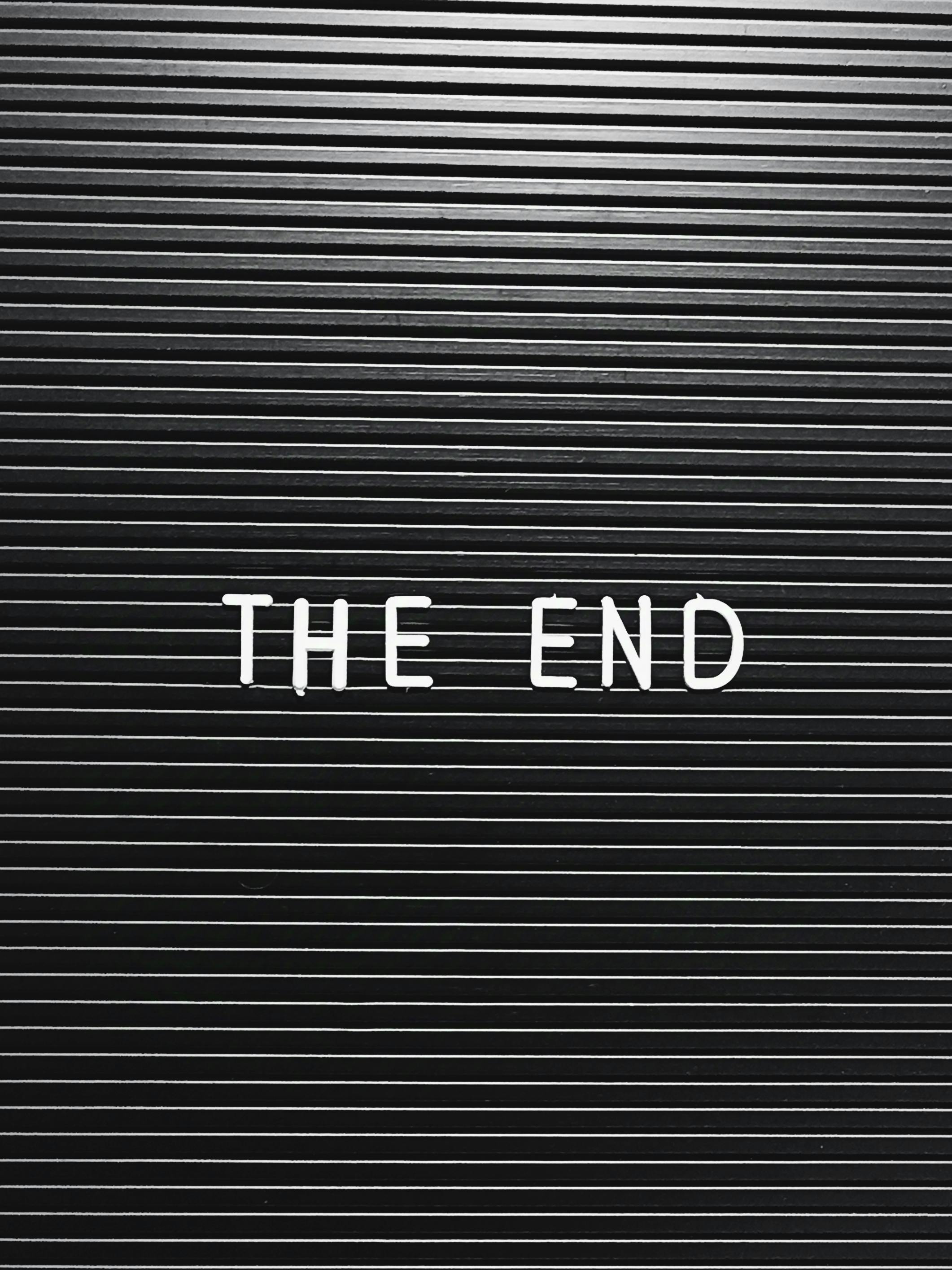Minimalist Sign with 'The End' Text · Free Stock Photo