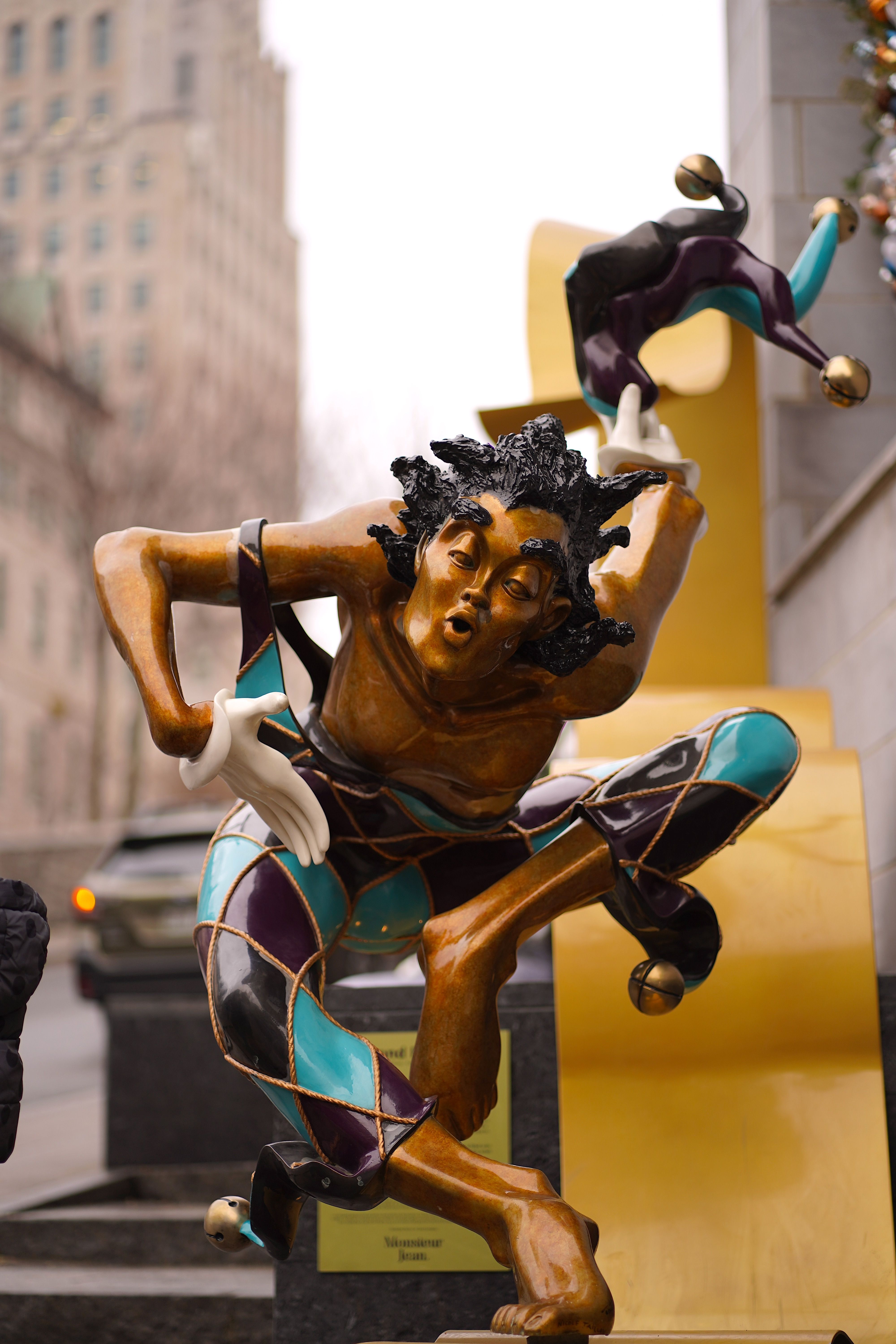 Colorful Jester Sculpture in Québec City · Free Stock Photo