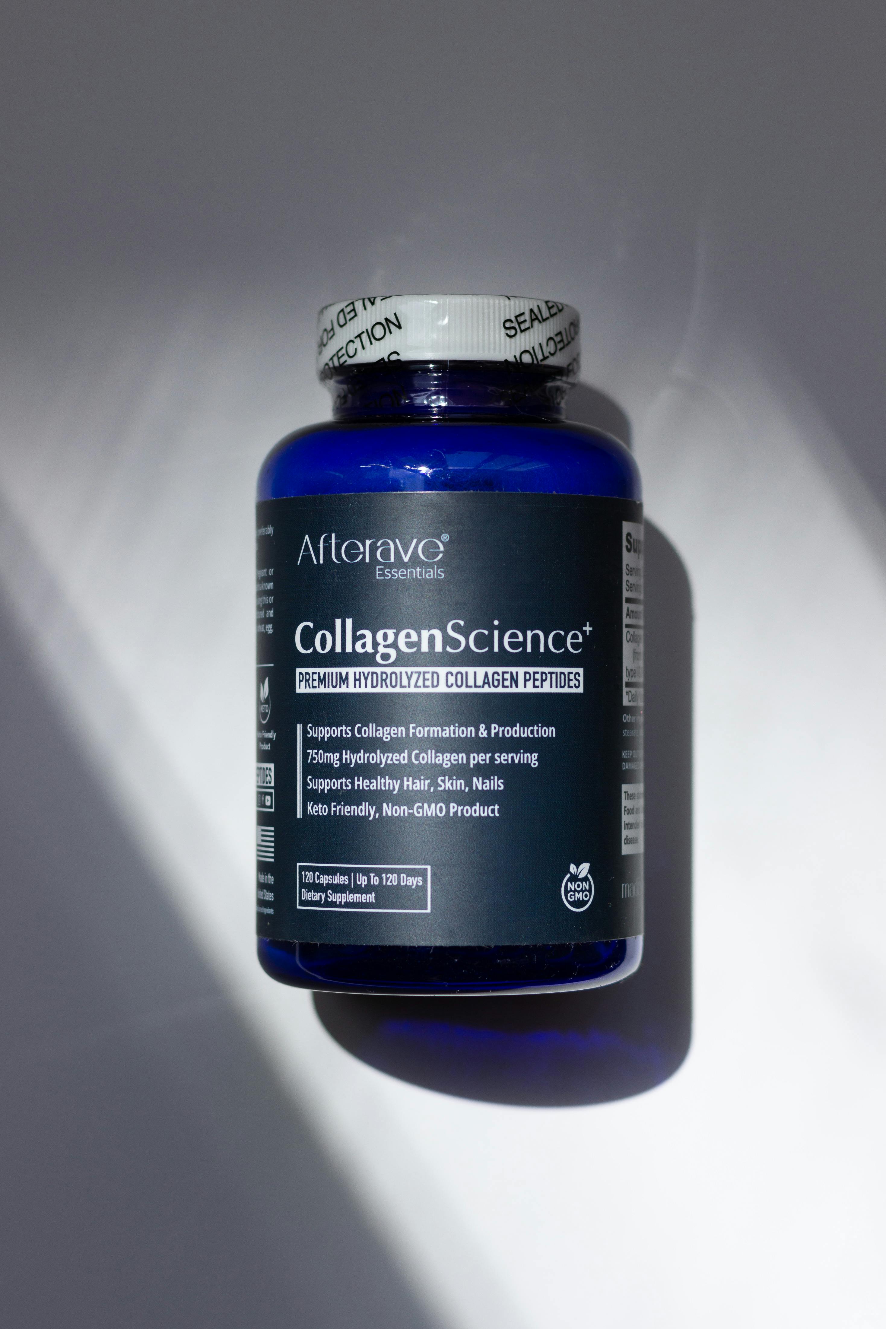 CollagenScience+ Hydrolyzed Collagen Bottle · Free Stock Photo