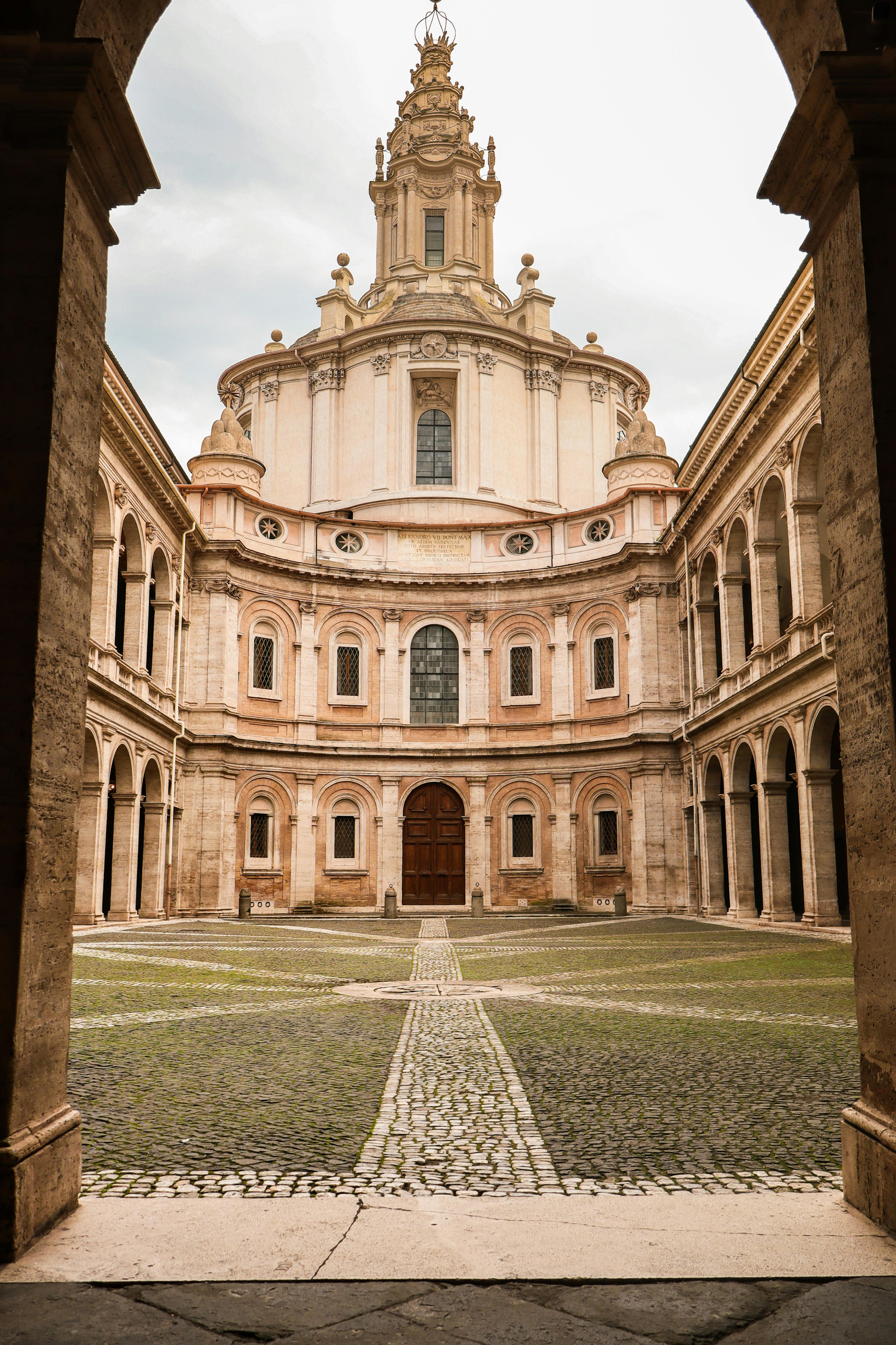 San Ivo alla Sapienza Courtyard Architectural Marvel · Free Stock Photo