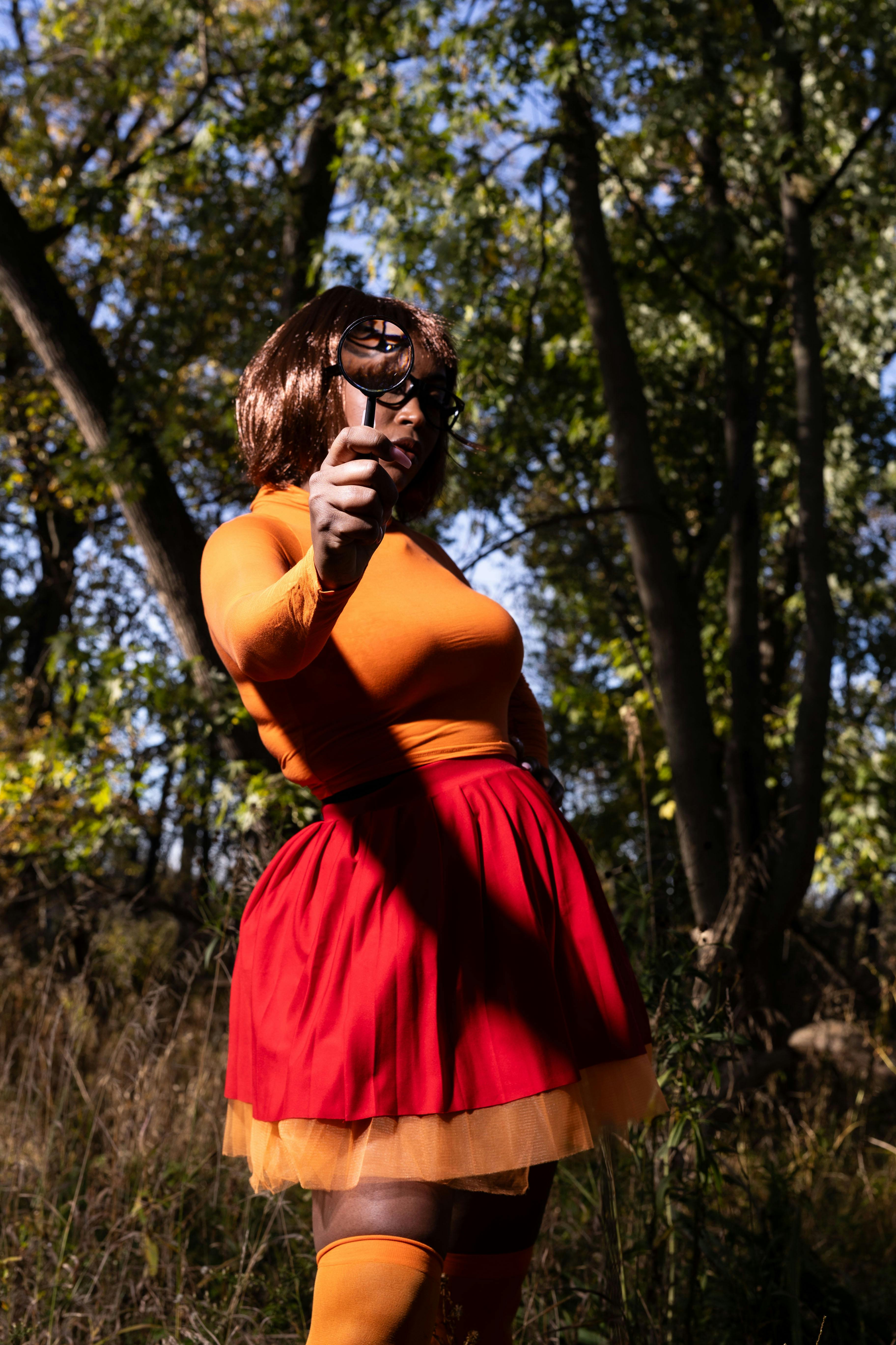 Cosplay in Chicago Forest: Velma Inspired Character · Free Stock Photo