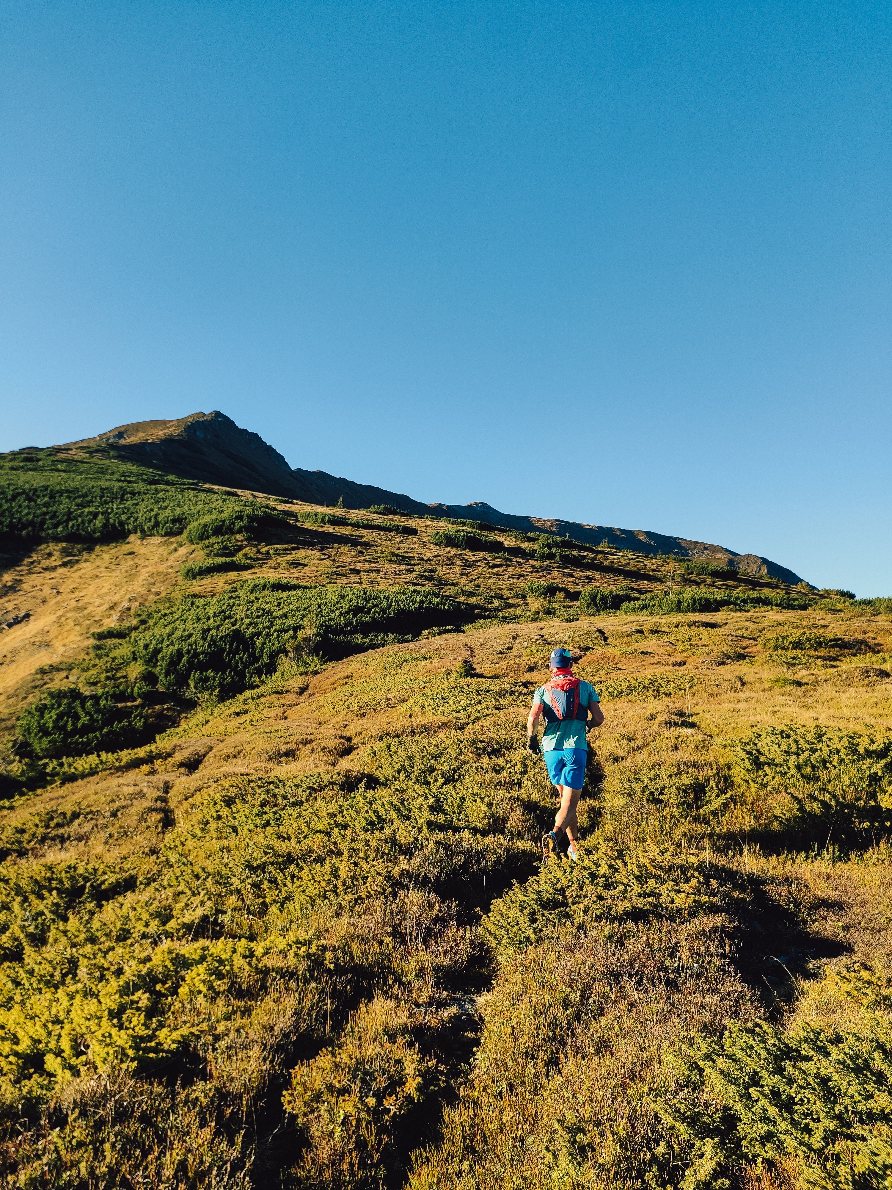 Trail Runner Exploring Scenic Mountain Landscape · Free Stock Photo