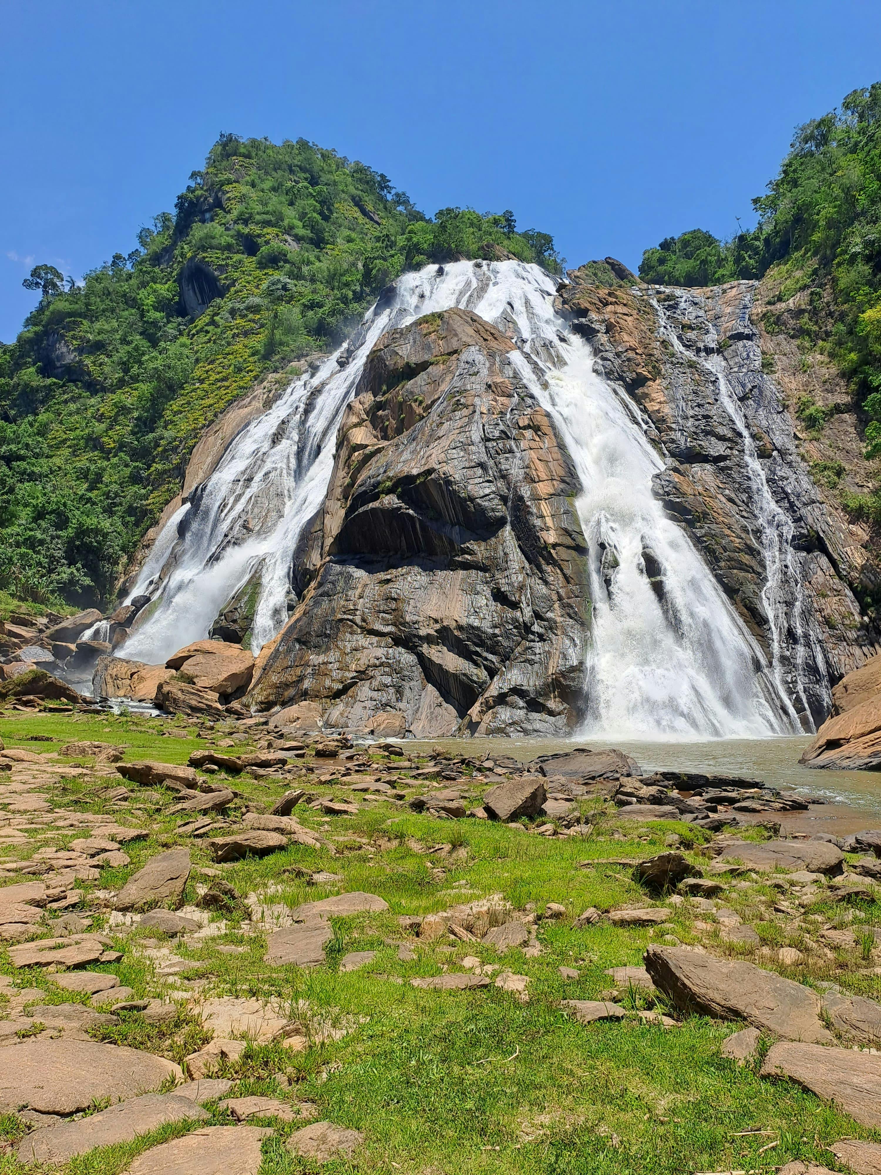 Magnificent Dudhsagar Waterfall in Summer Landscape · Free Stock Photo