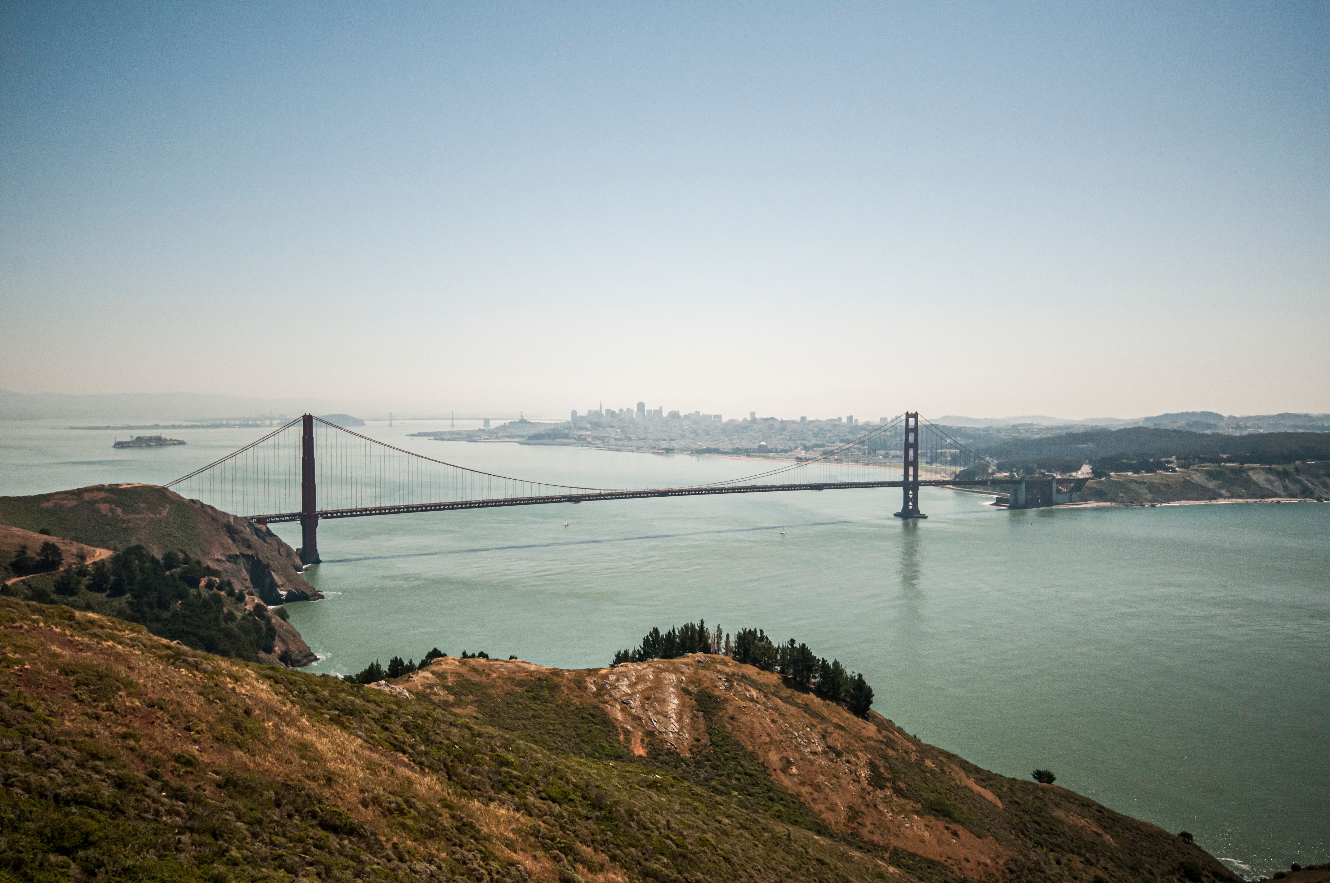 Golden Gate Bridge Overlooking San Francisco Bay · Free Stock Photo