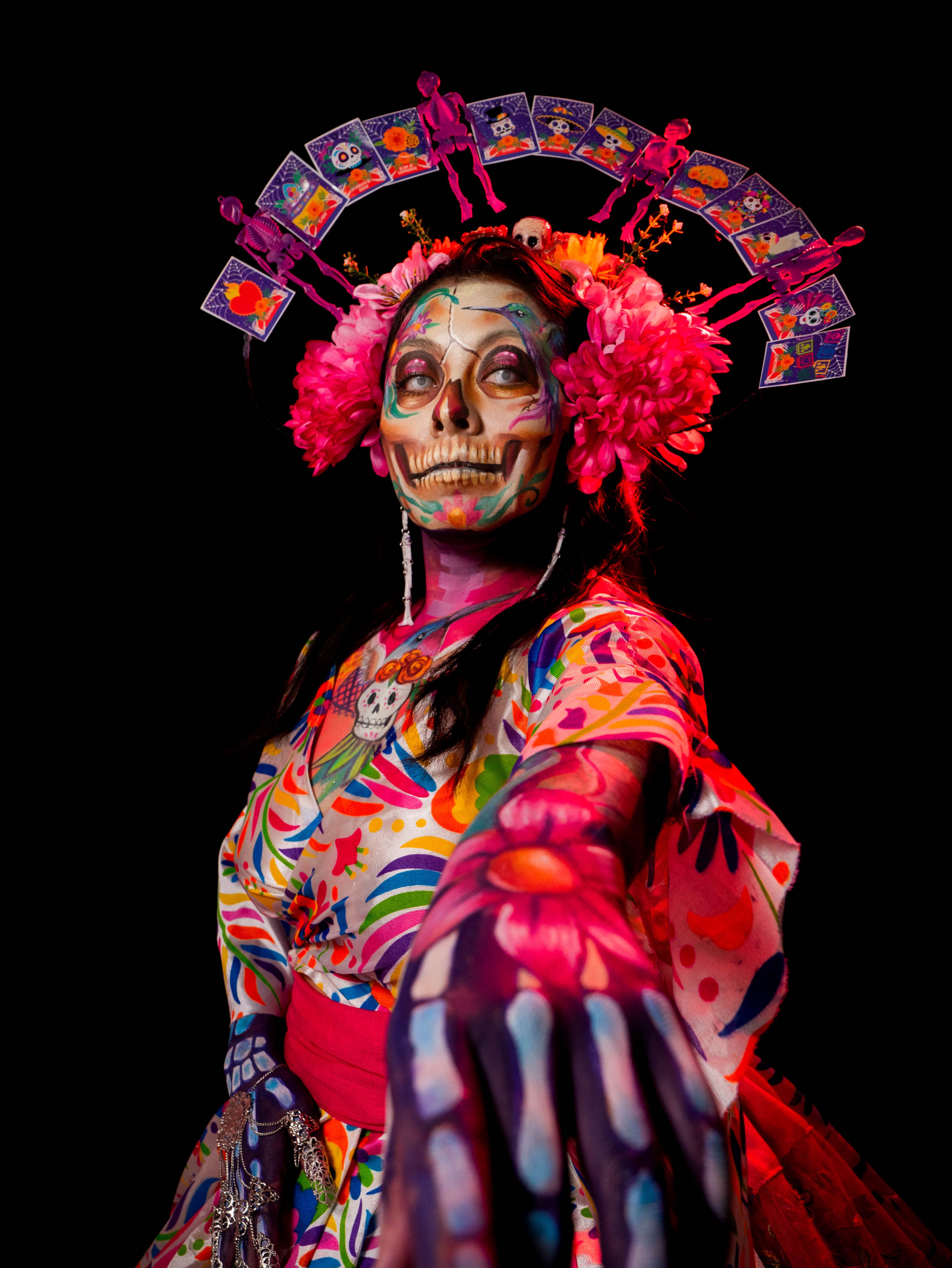 Vibrant Catrina in Traditional Mexican Attire · Free Stock Photo
