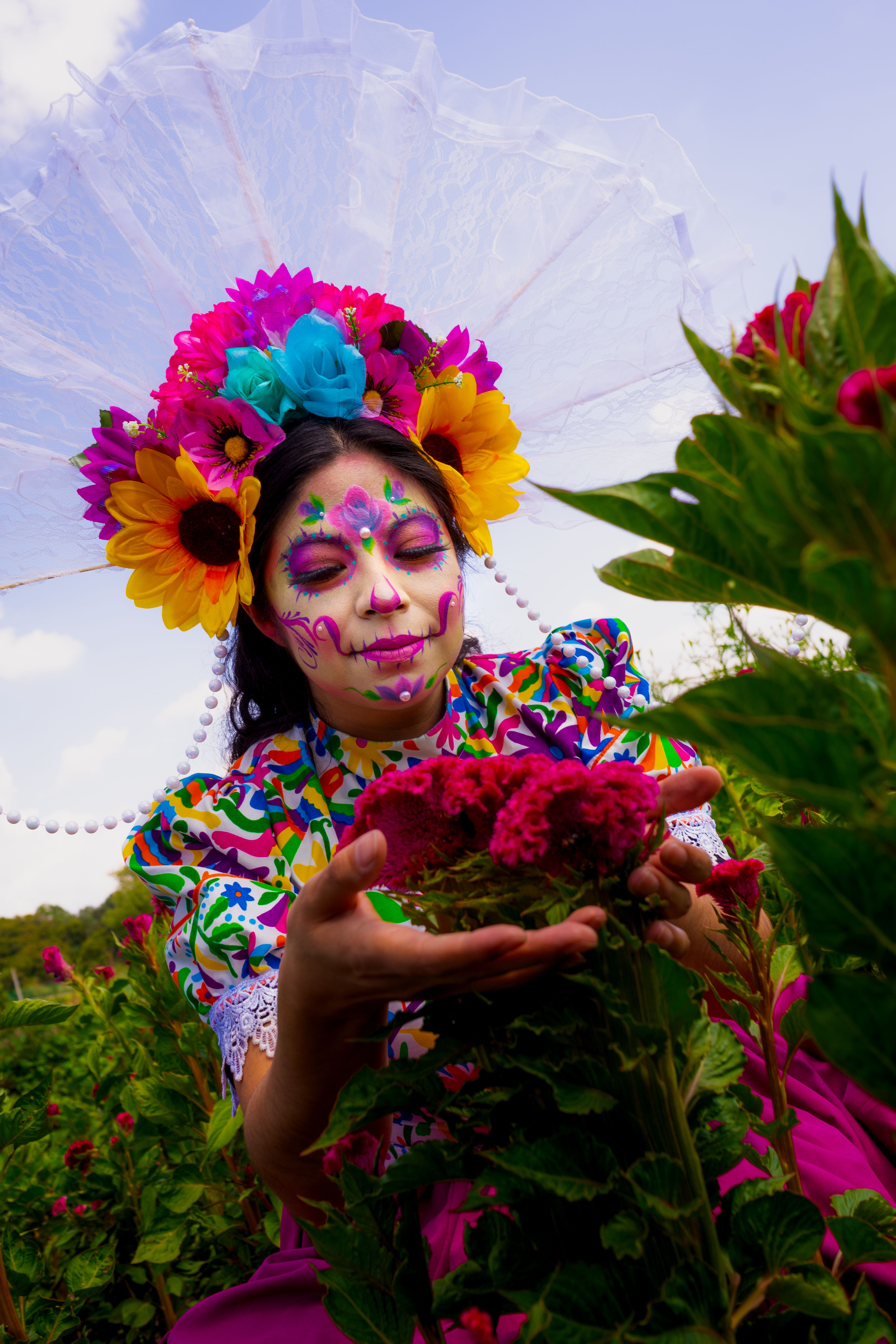 Catrina Colorée Célébrant Le Día De Los Muertos · Photo gratuite