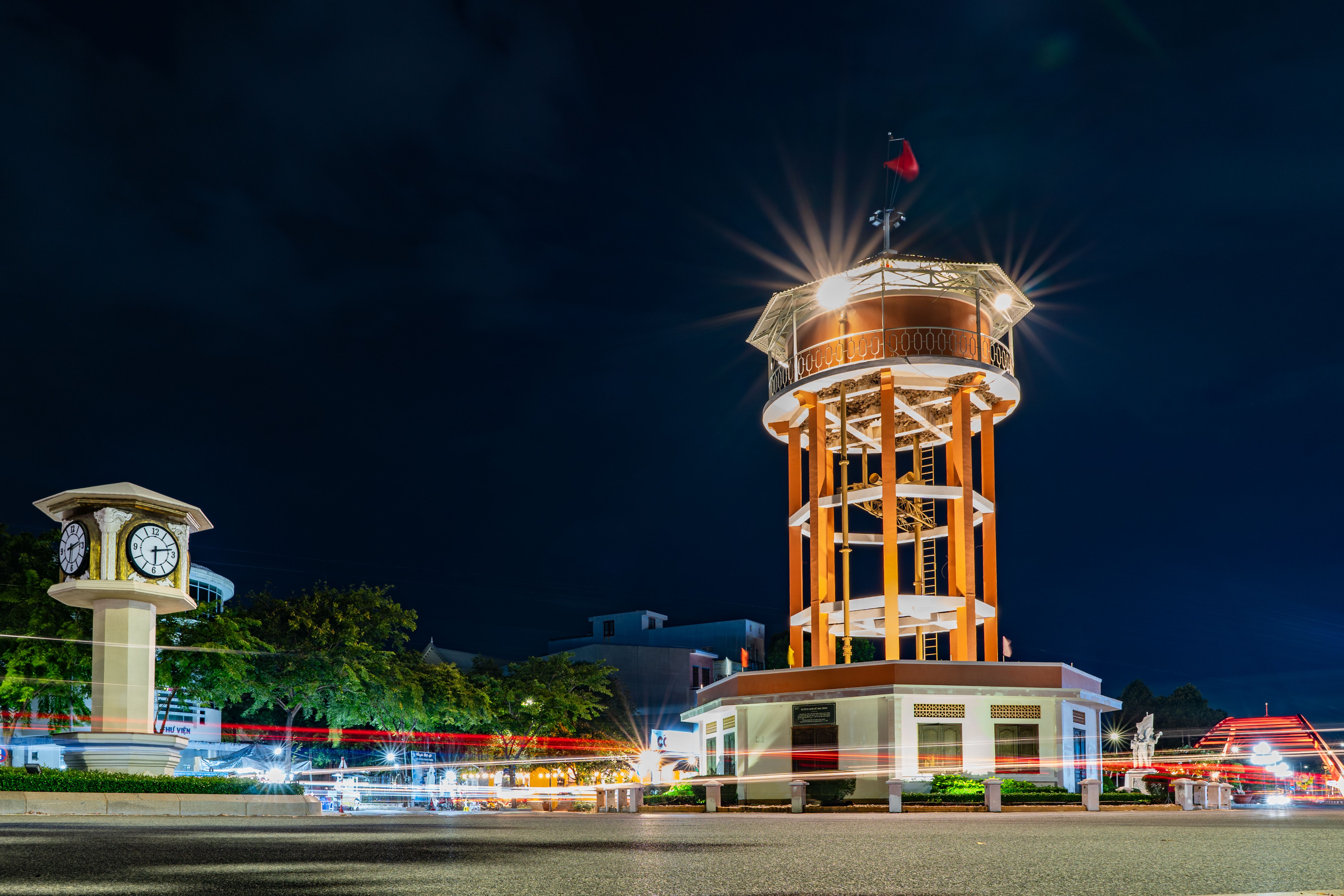 Night View of Landmark Tower in Bà Rịa, Vietnam · Free Stock Photo