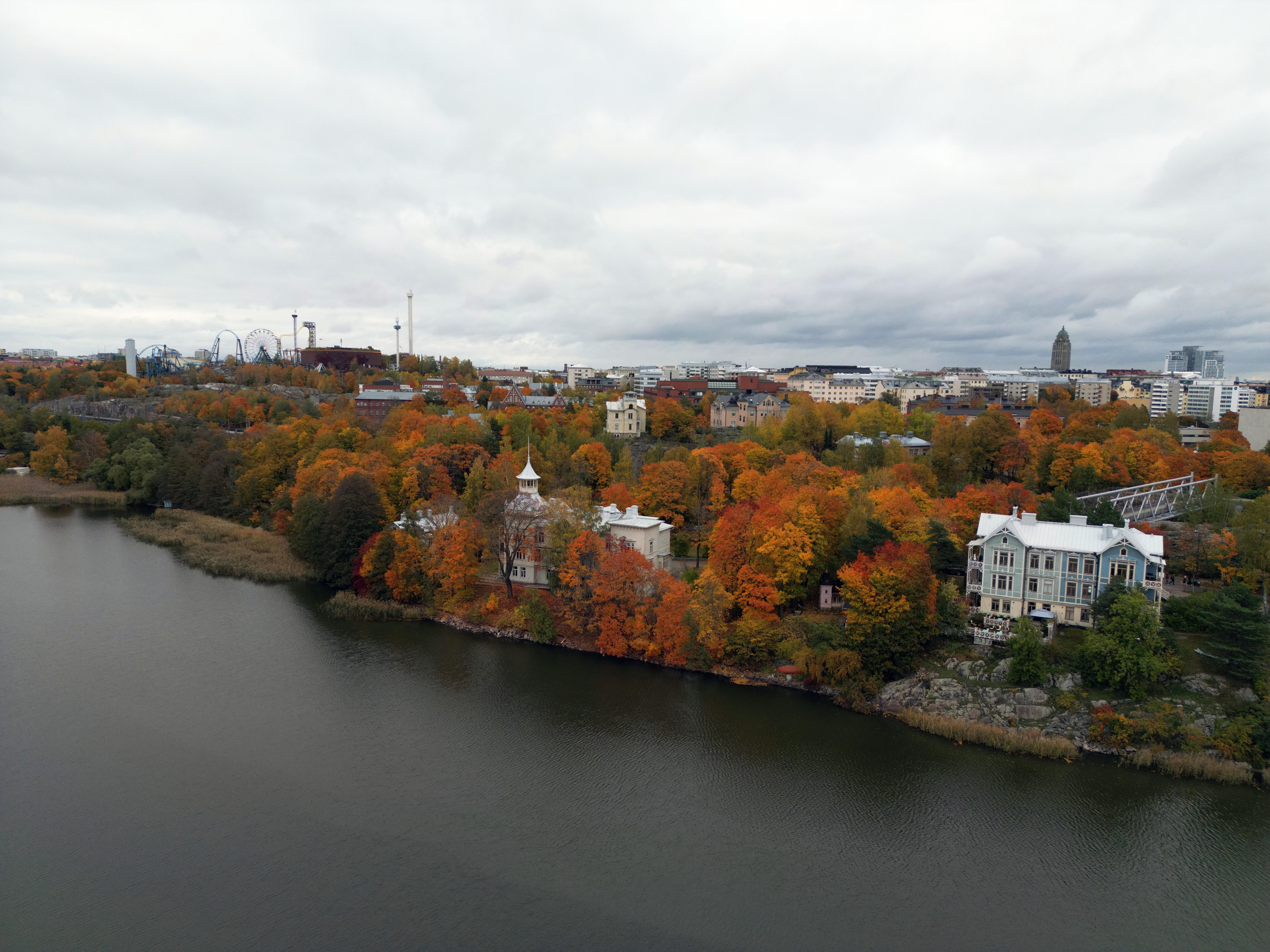 Aerial View of Autumn Landscape in Helsinki · Free Stock Photo
