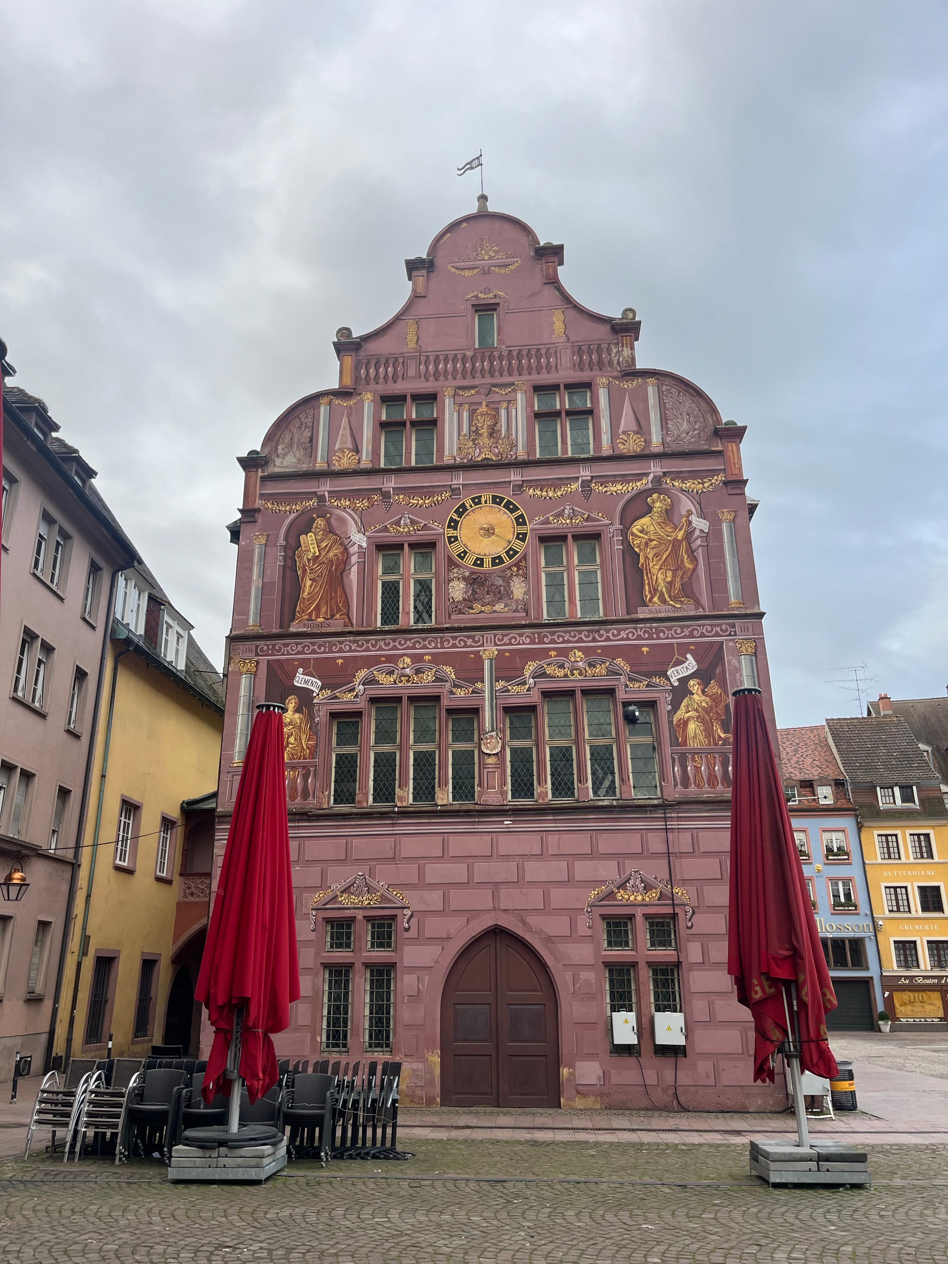Historic Painted Facade in European Town · Free Stock Photo