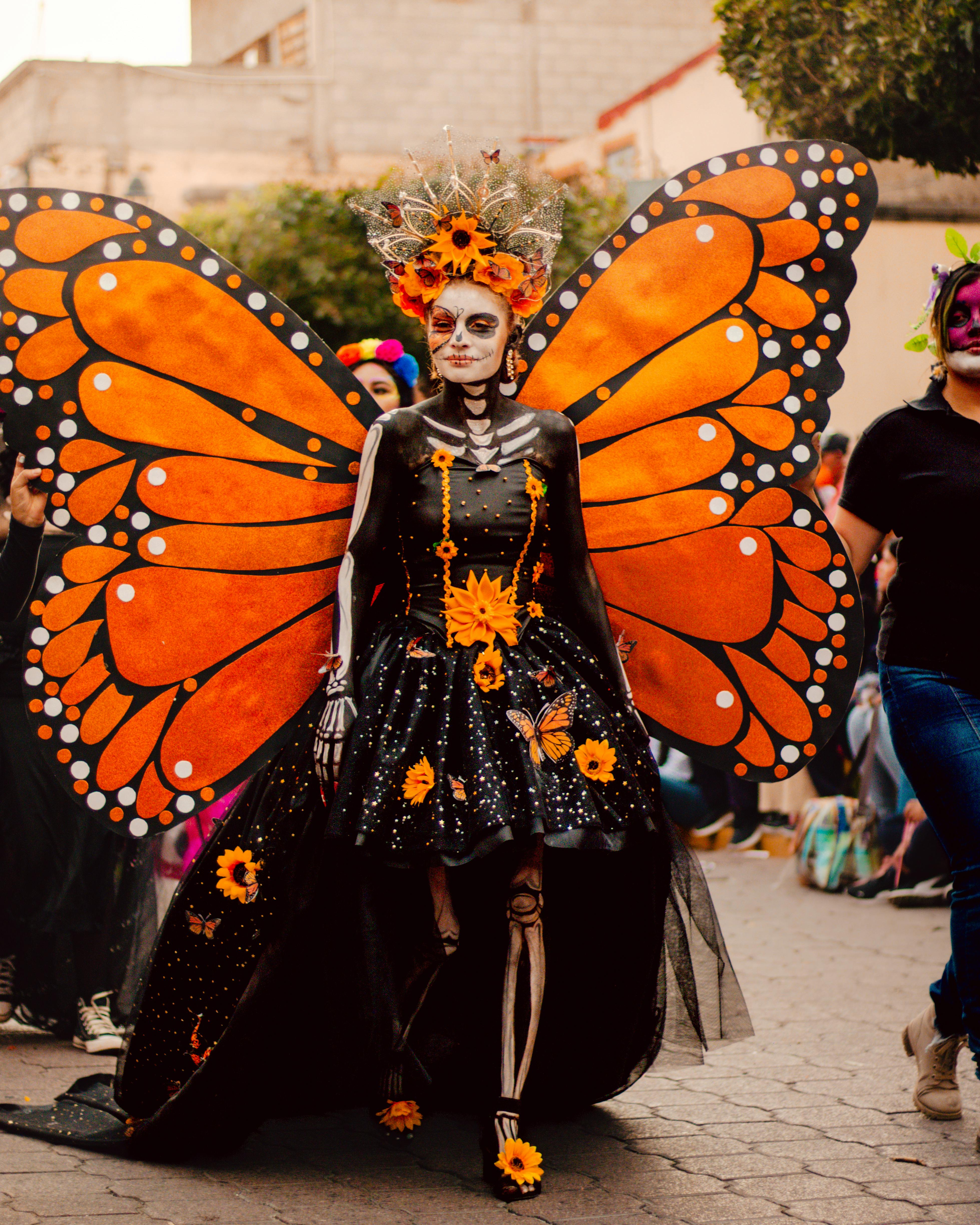 Catrina Costume at Mexican Day of the Dead Parade · Free Stock Photo