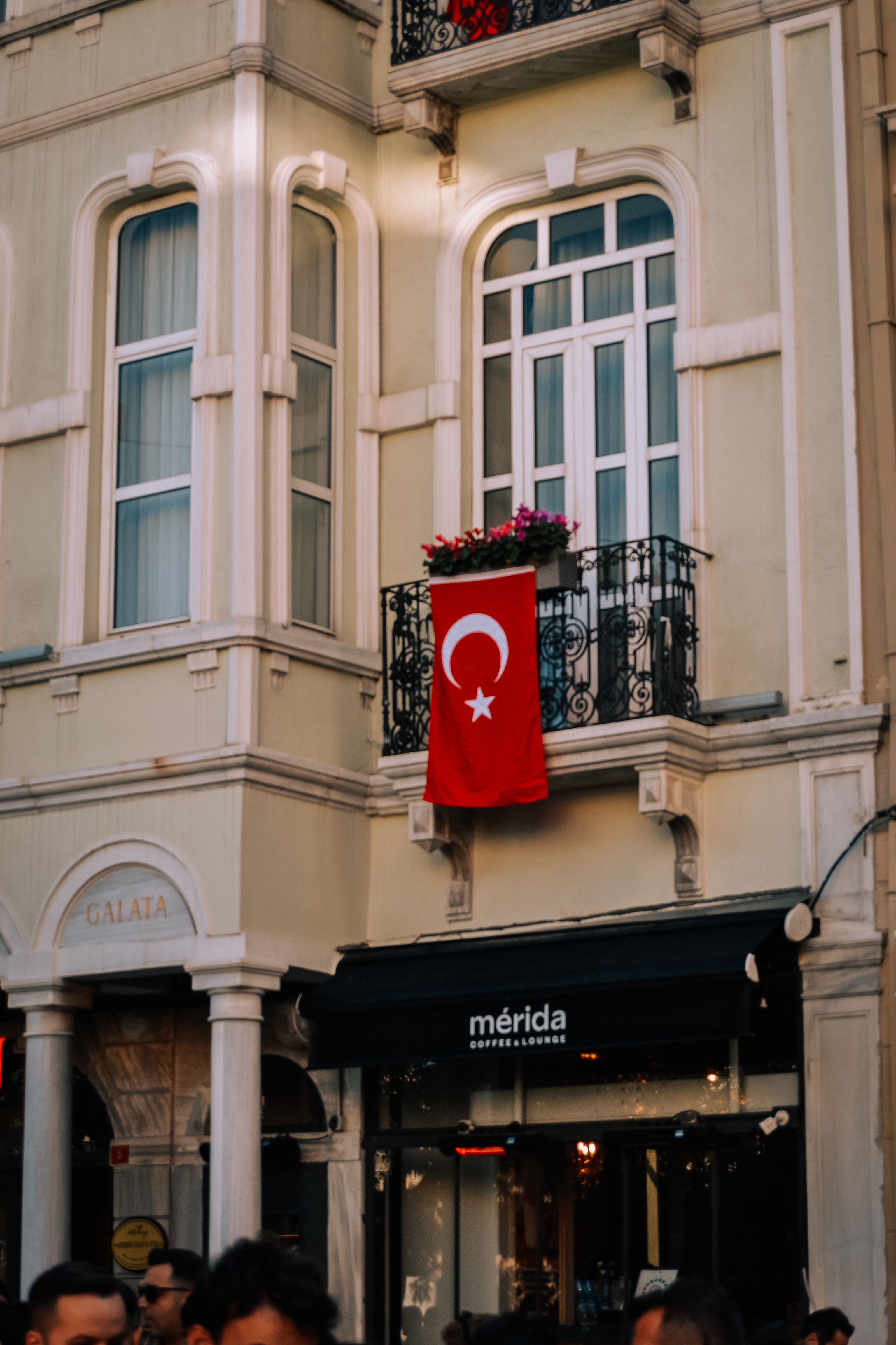 Charming Turkish Street with Flag Display · Free Stock Photo