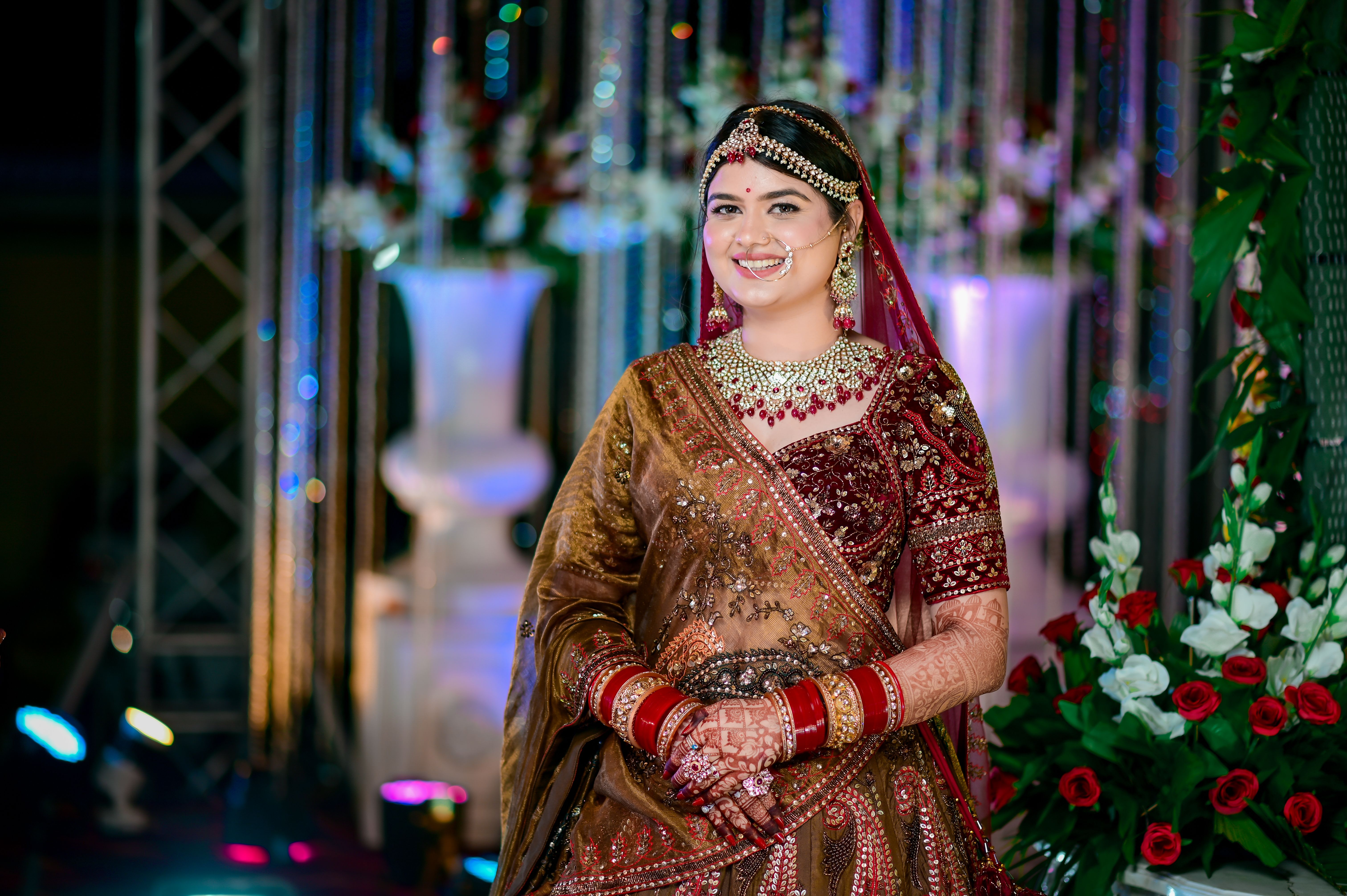 Beautiful Bride in Traditional Indian Attire · Free Stock Photo