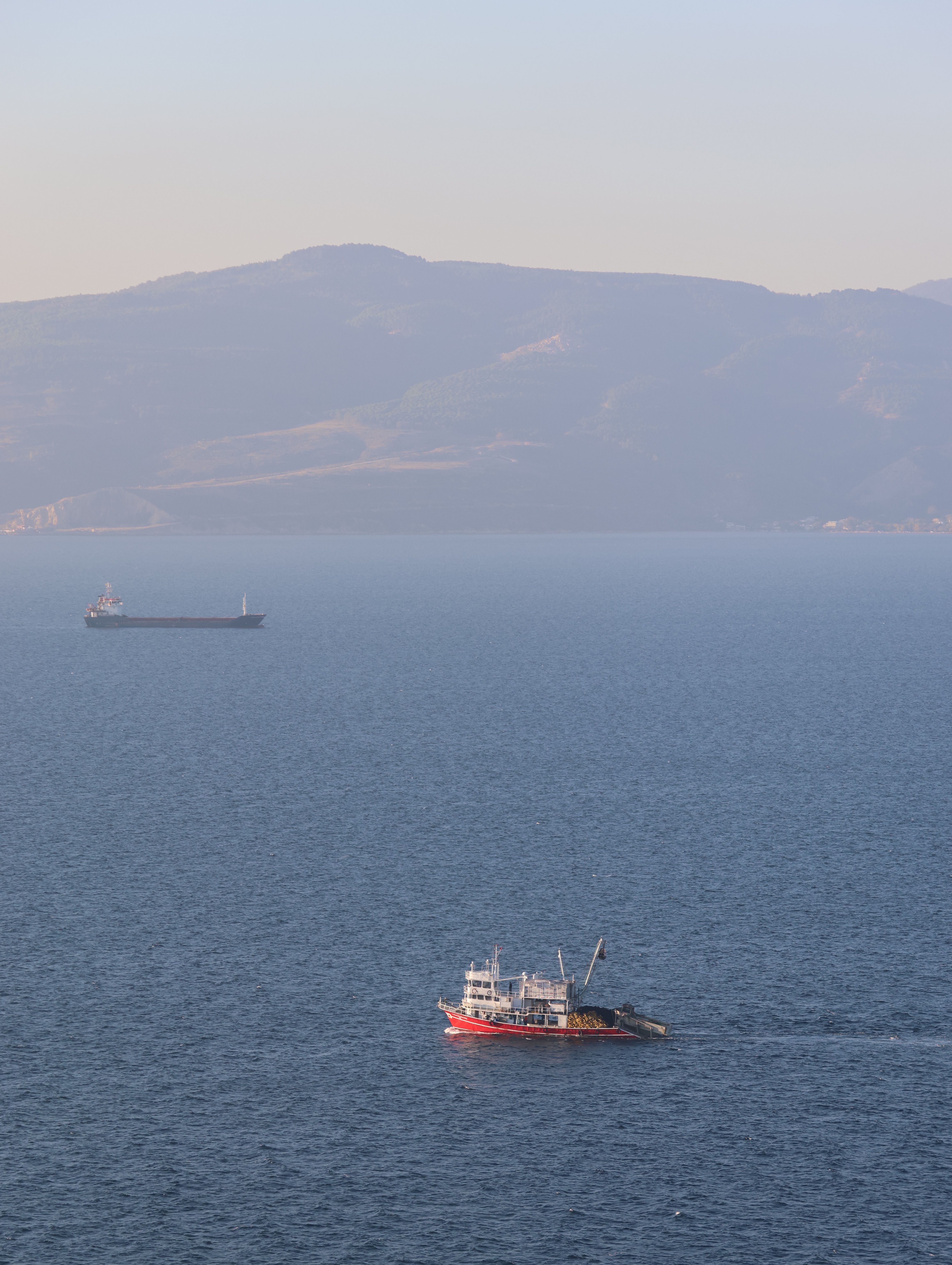 Cargo Vessels Navigating the Aegean Sea · Free Stock Photo